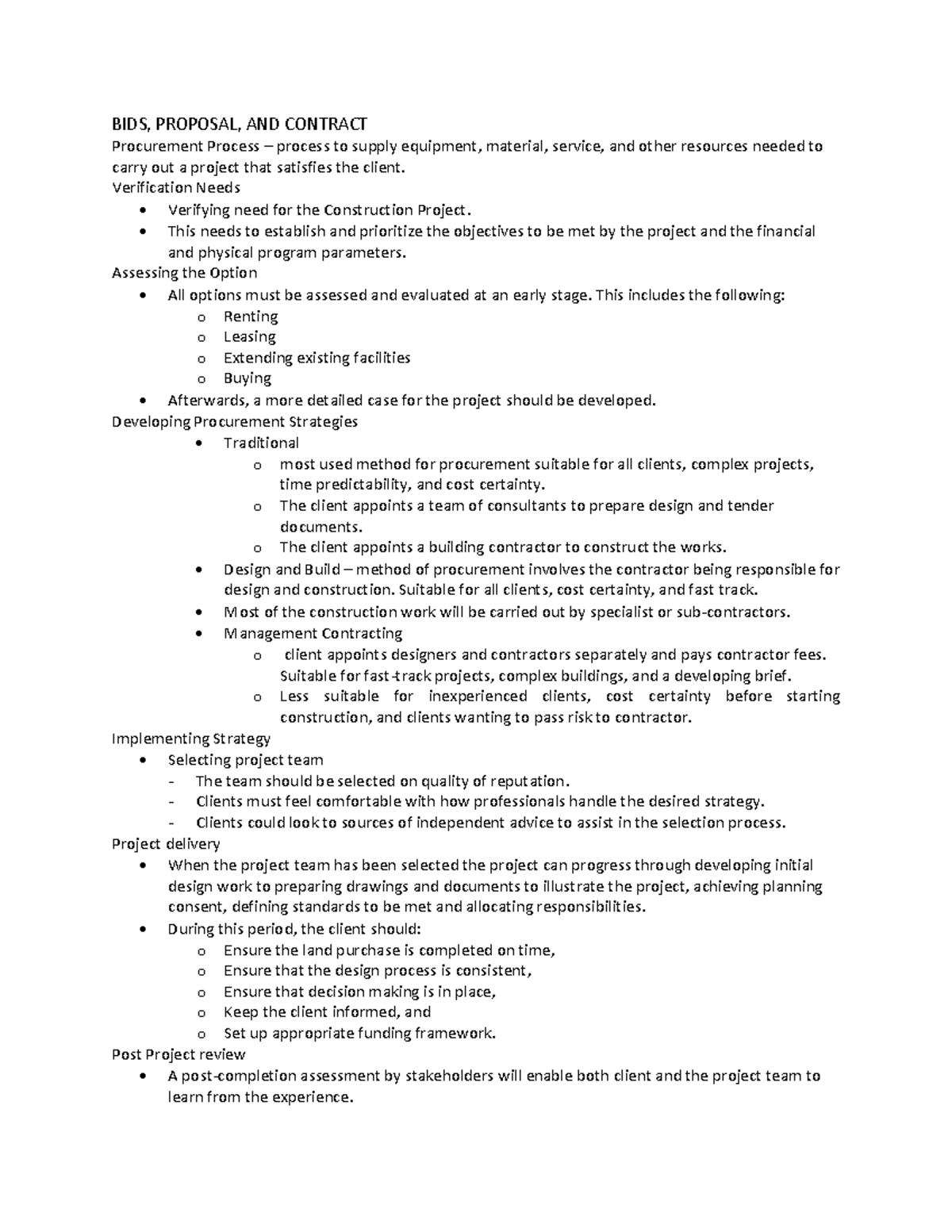 3. Bids, Proposals and Contracts - BIDS, PROPOSAL, AND CONTRACT ...