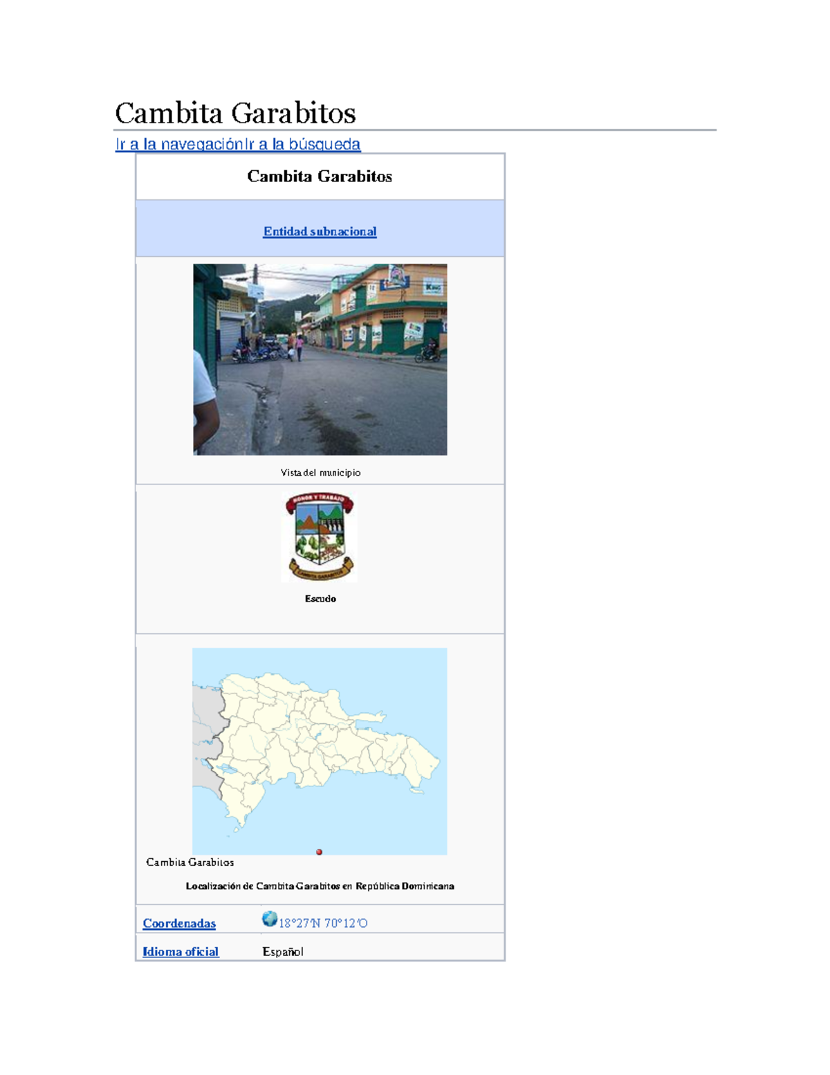 Cambita Garabitos - historia - Cambita Garabitos Ir a la navegaciónIr a ...