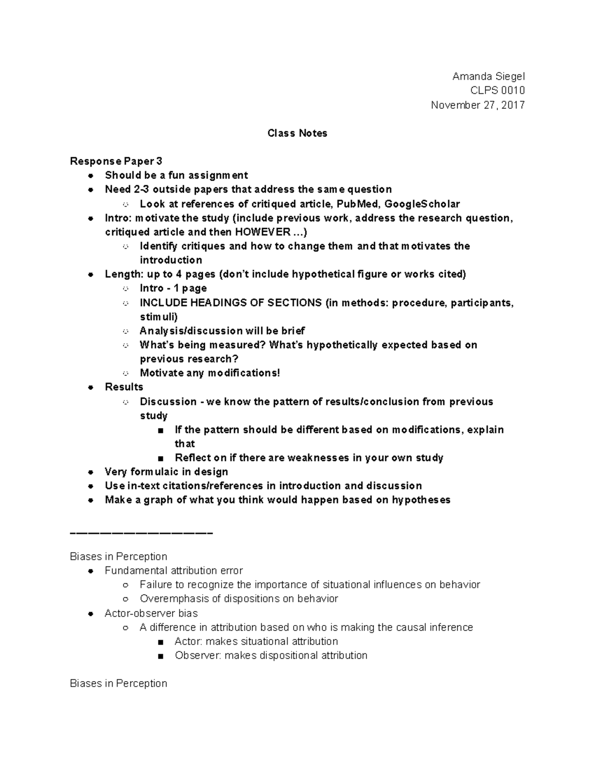 11/27 - Class Notes - Professors Elena Festa, Sheila Blumstein, & Bill ...