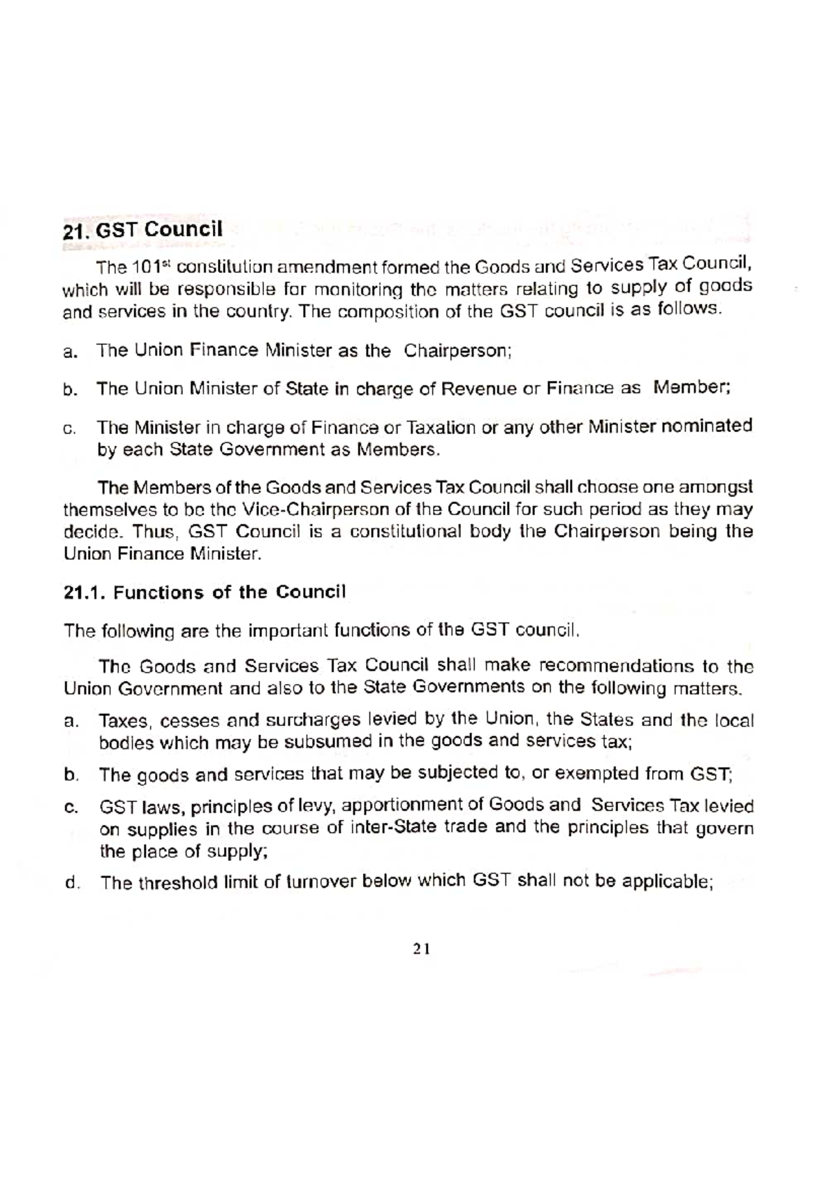 Gst council - This material is about the chapter 1 introduction of Gst ...