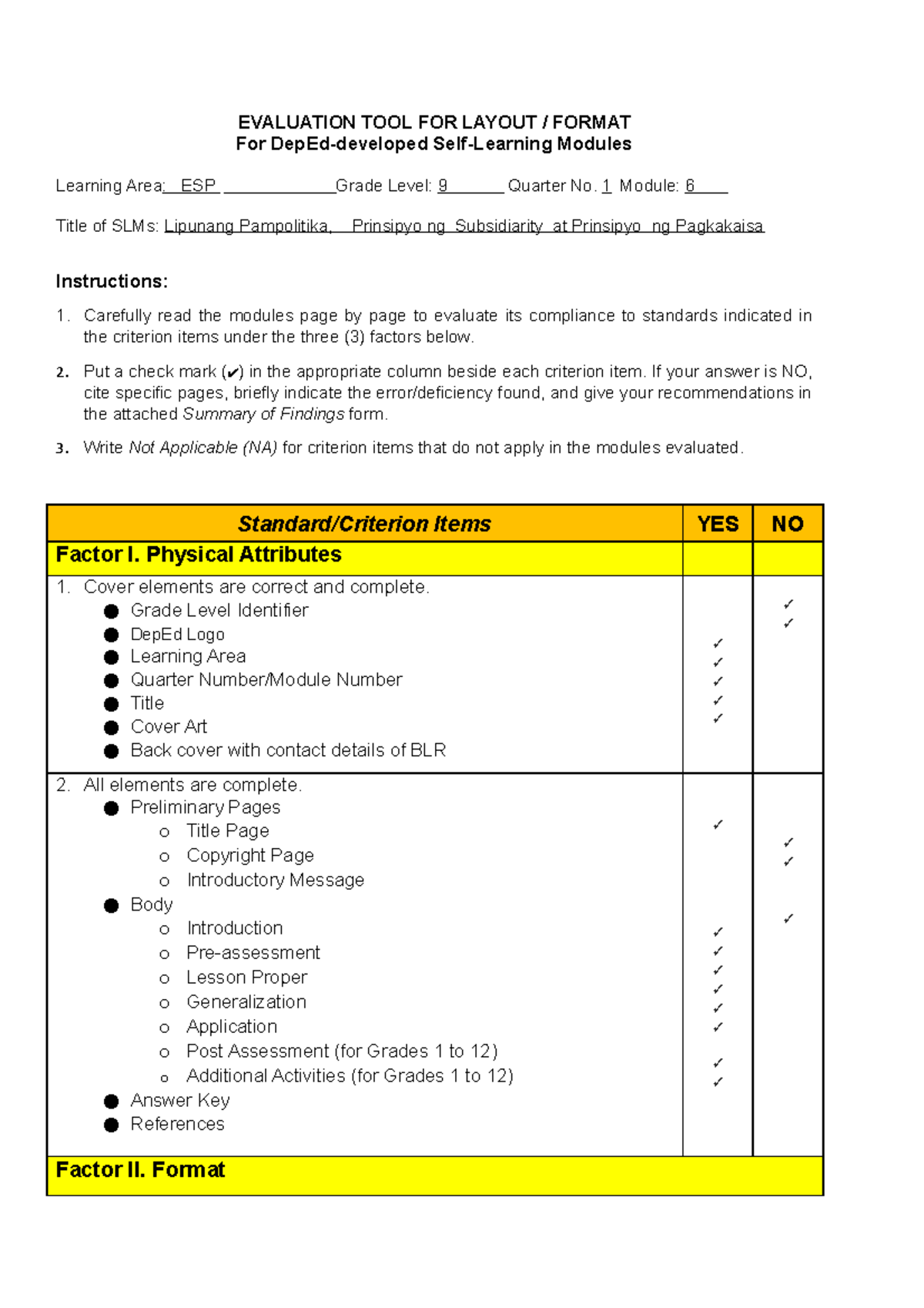 3. Evaluation Tool for Layout (revised) - EVALUATION TOOL FOR LAYOUT ...