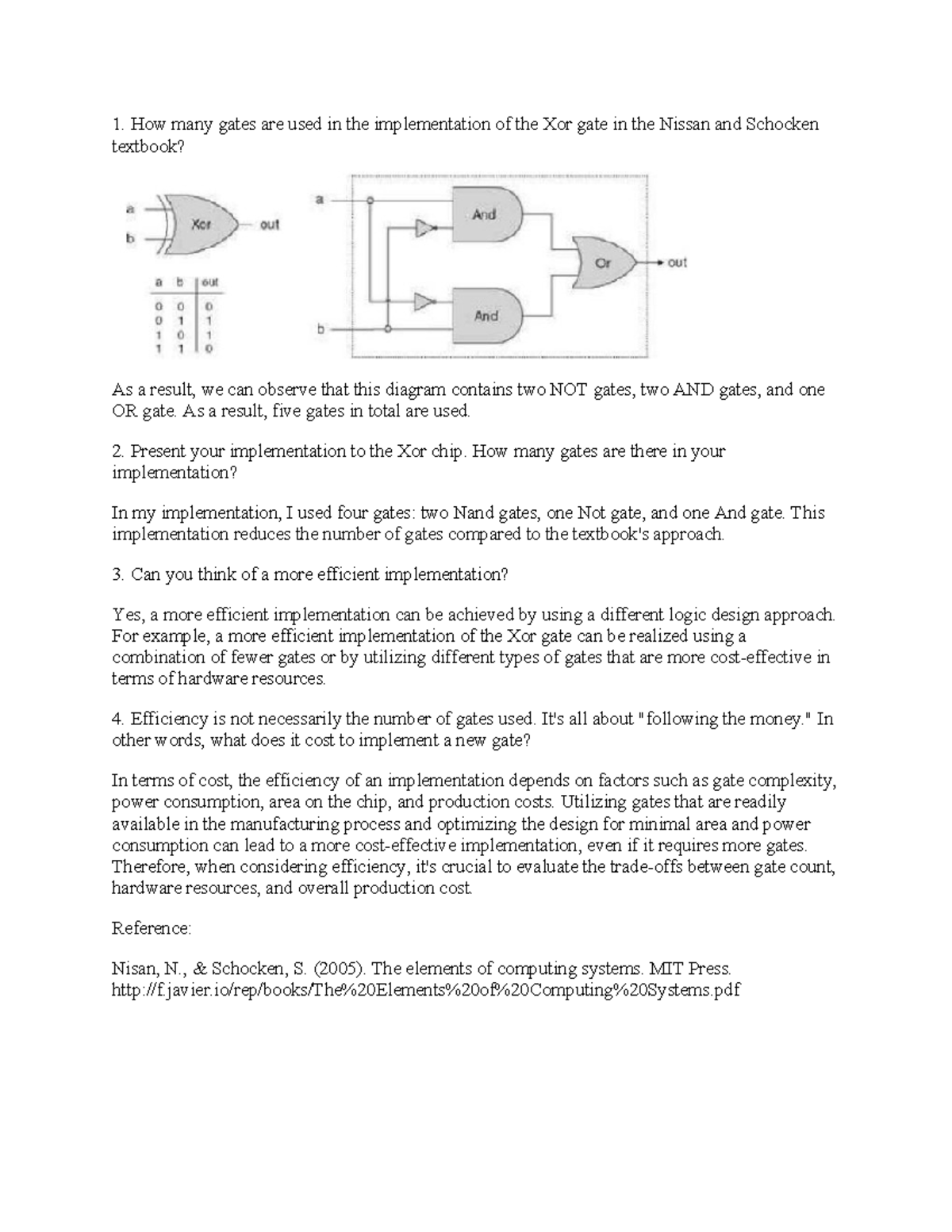 Df - Nice - How many gates are used in the implementation of the Xor ...