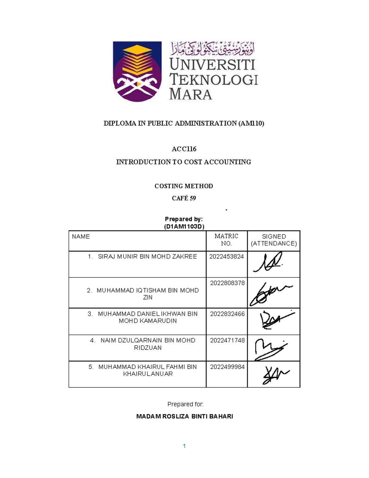 Assignment ACC 116 - summaey - DIPLOMA IN PUBLIC ADMINISTRATION (AM110 ...