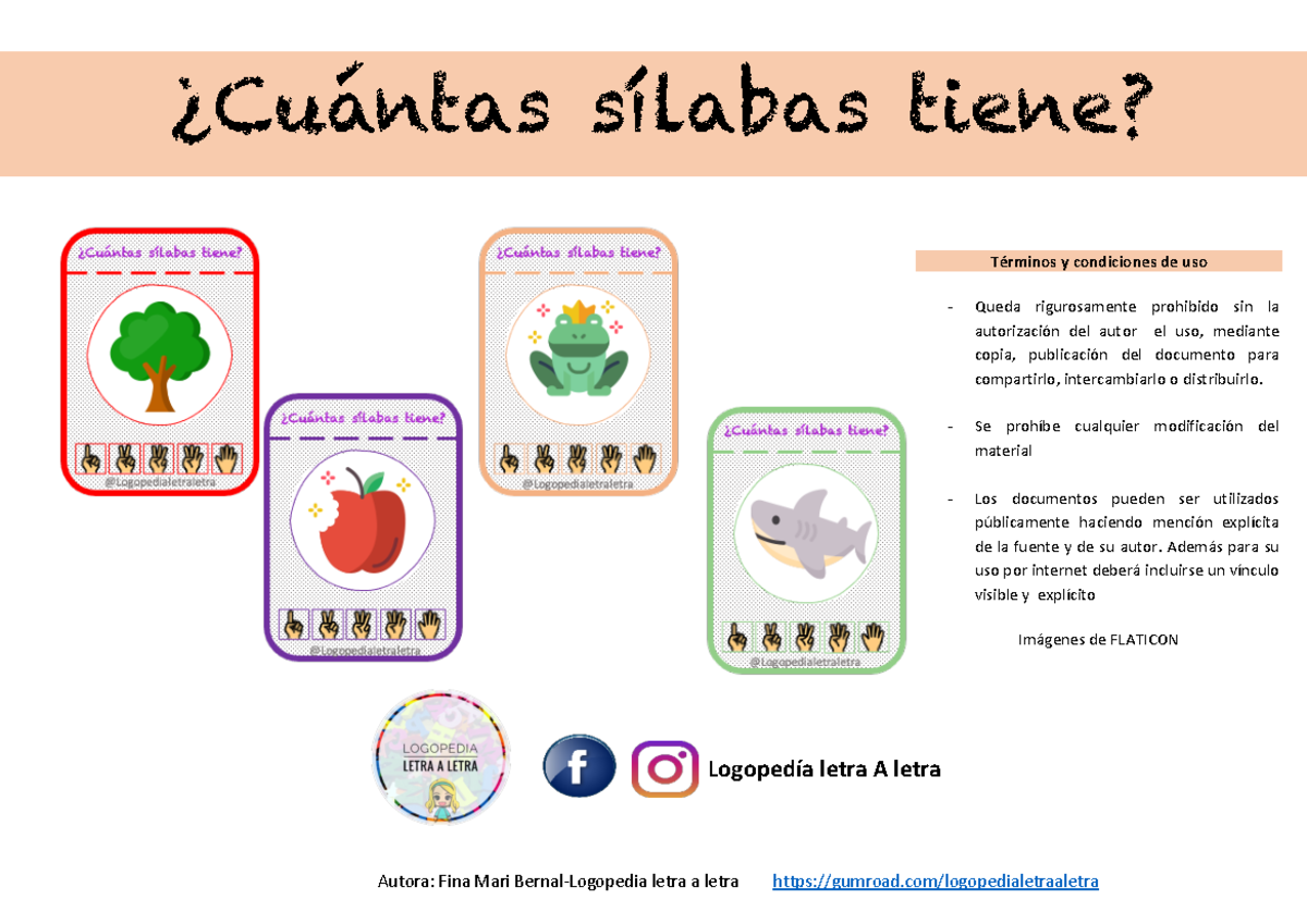 ¿Cuántas-sílabas-tiene - ¿Cuántas sílabas tiene? Logopedía letra A ...
