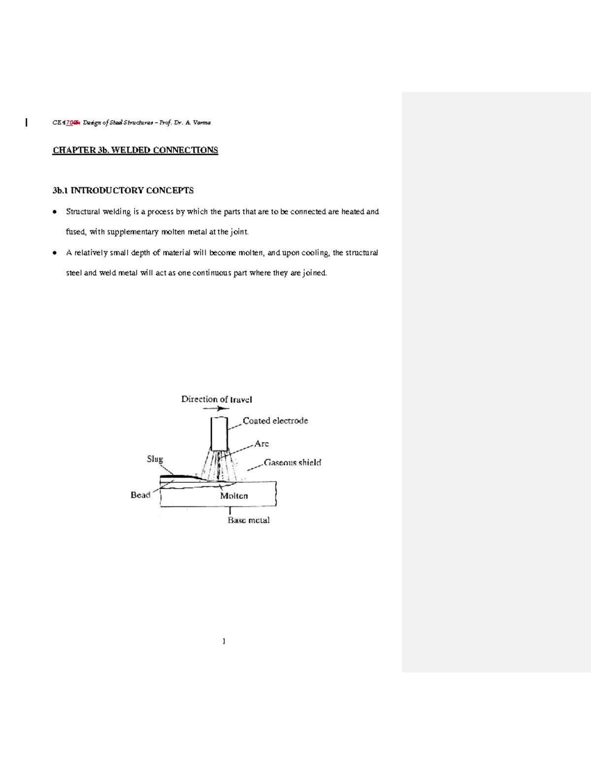 Welding connections - CHAPTER 3b. WELDED CONNECTIONS 3b INTRODUCTORY ...