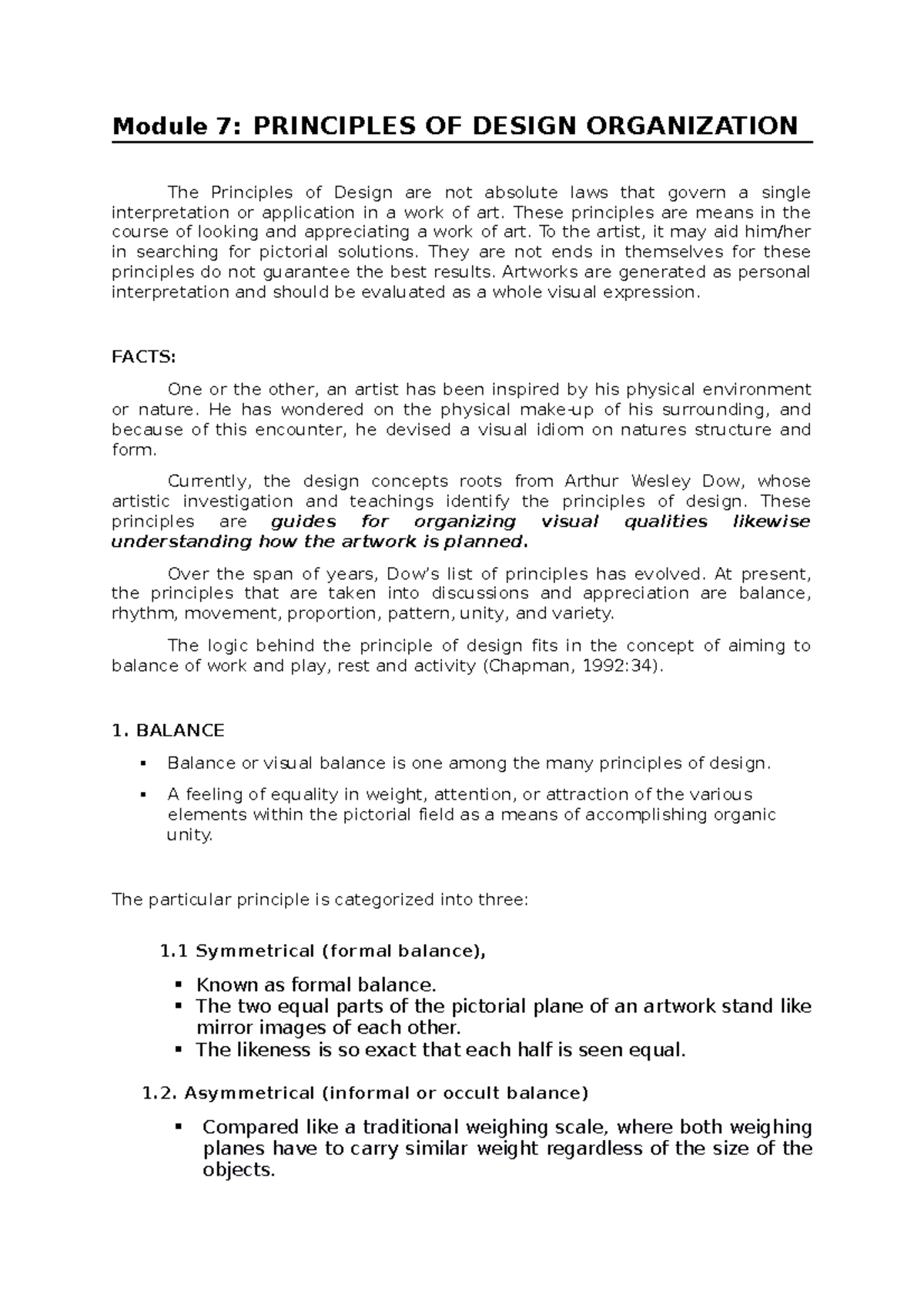 ART APP Module 7 - this work will help you about art - The Principles ...
