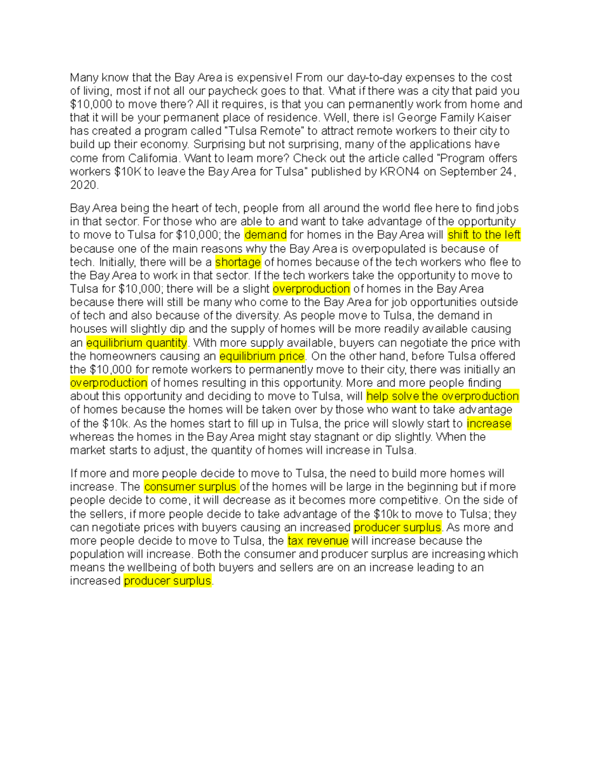 Current Event Writing Assignment Final Draft - Many know that the Bay ...