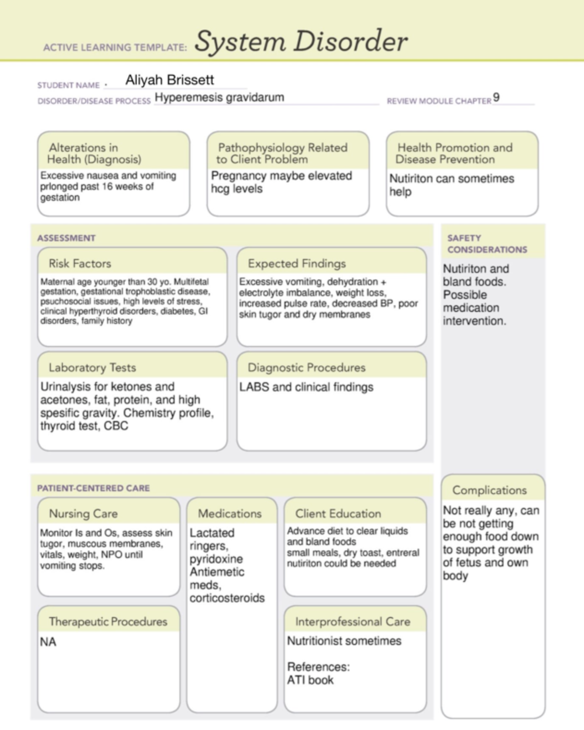 Hyperemesis rem - Summarized place pf maternal deficiency - NUR 101 ... Hyperemesis rem - Summarized place pf maternal deficiency - NUR 101 ...