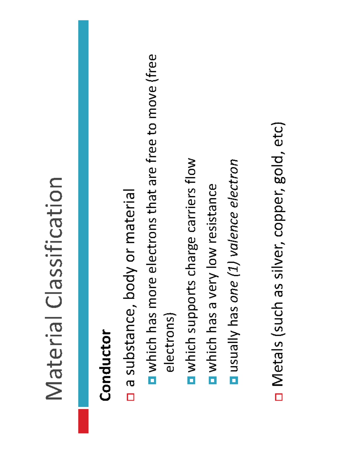 Material Classification - It is the energy required to move or transfer ...