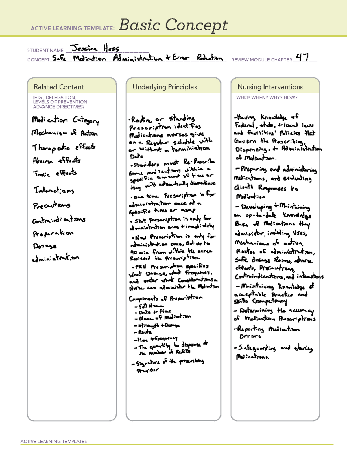 ATI temp3 - ati - NUR 2832 - ACTIVE LEARNING TEMPLATES Basic Concept ...