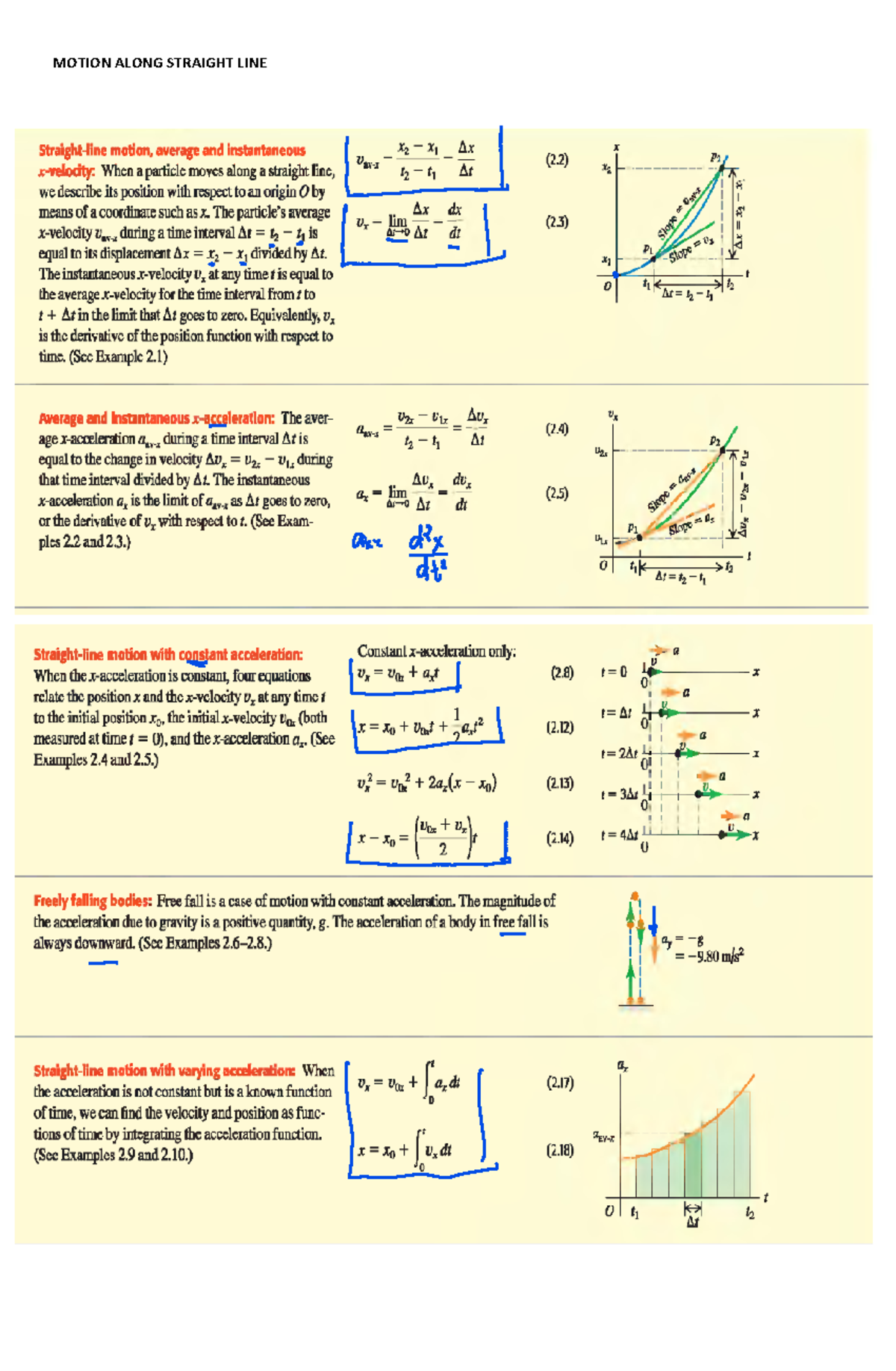 Physics-1- Correlation- Presentation Dec-17 - MOTION ALONG STRAIGHT ...