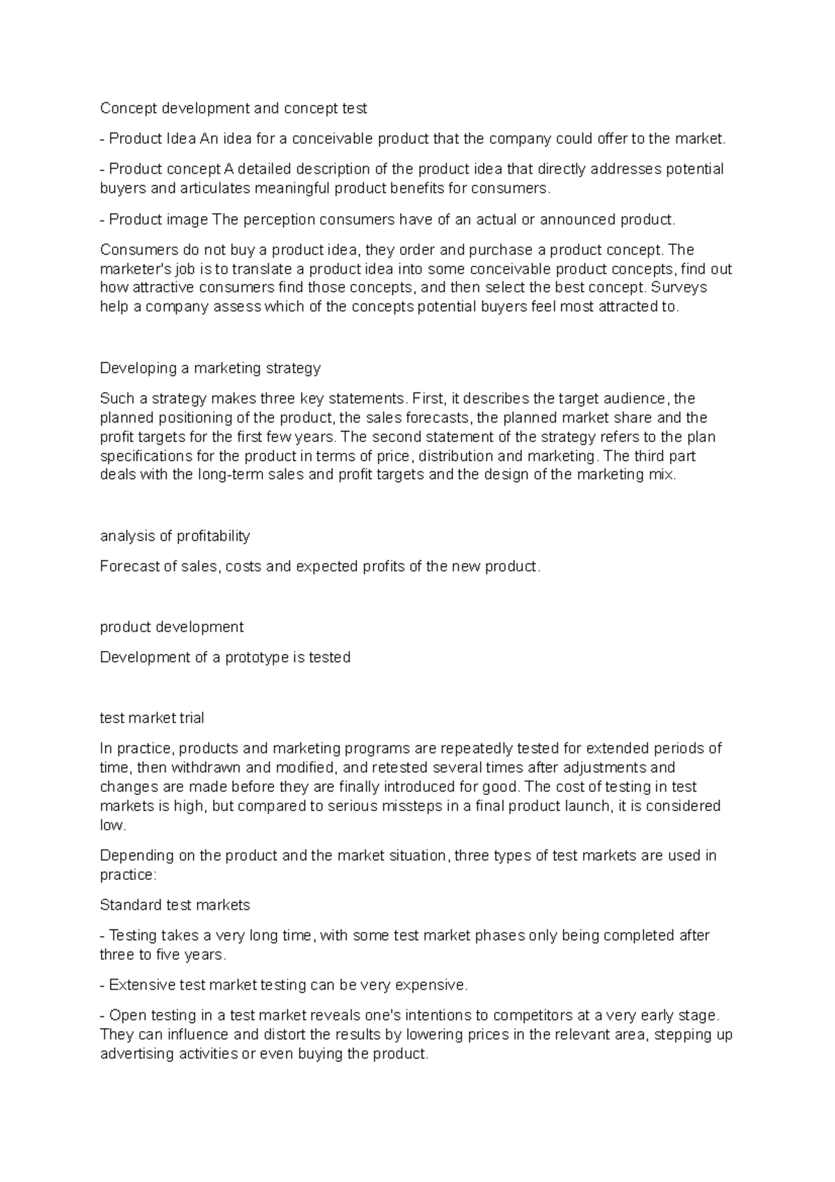 Concept development and concept test - Concept development and concept ...