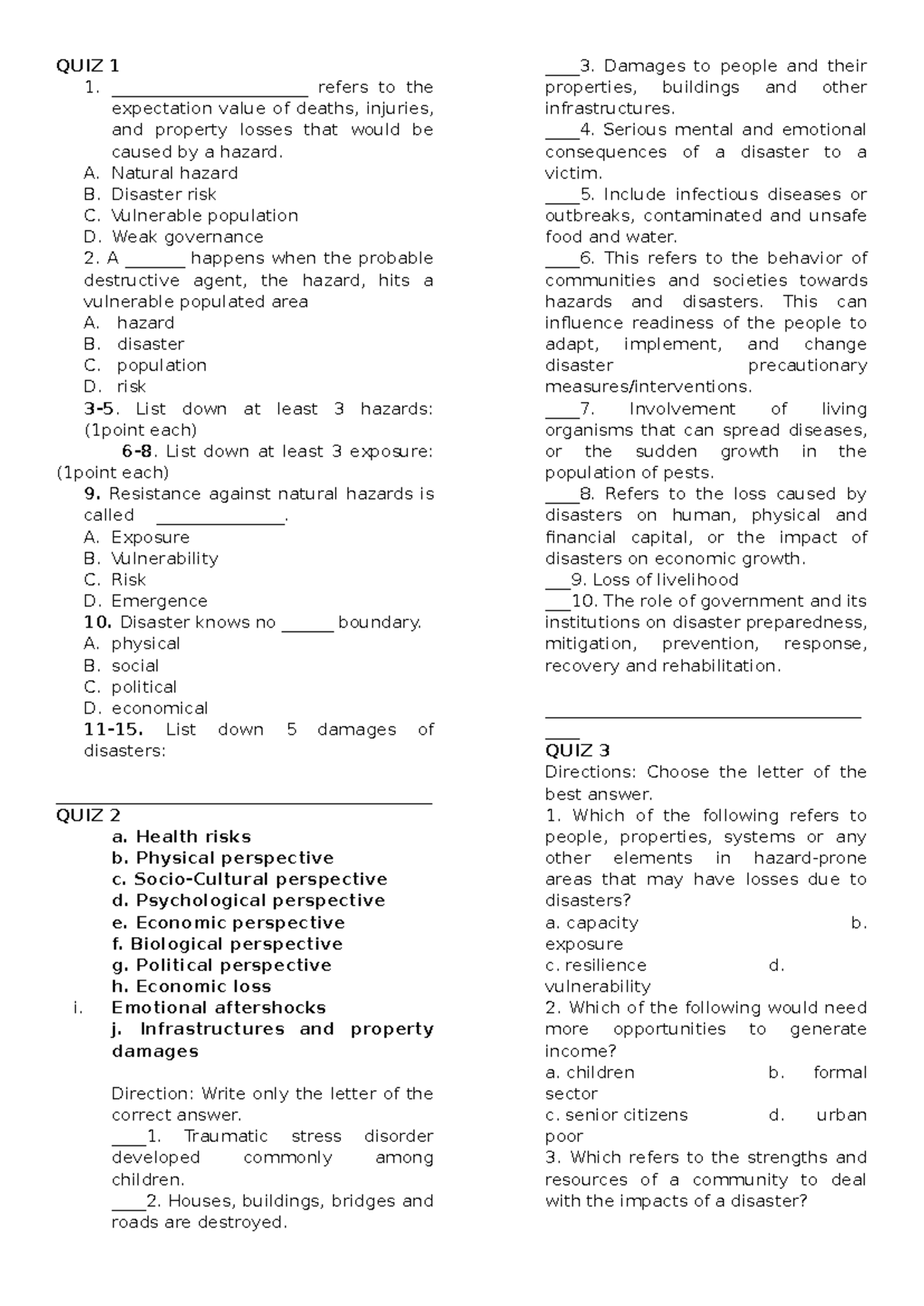 Quizzes - Quiz from modules - QUIZ 1 _______________________ refers to the expectation value of ...