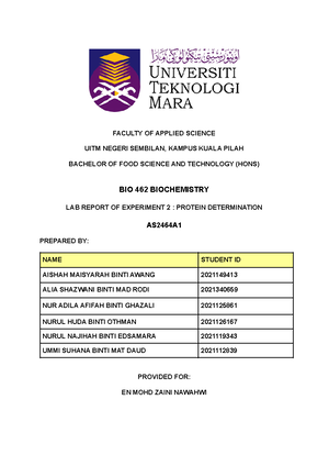 LAB Report Experiment 2 Reactions OF Aldehydes AND Ketones - Organic Chemistry - UiTM - Studocu