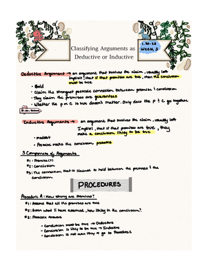 Brightspace Homework #3 - Deductive and Inductive Terminology - BRIGHTSPACE HOMEWORK # 3 PHIL ...