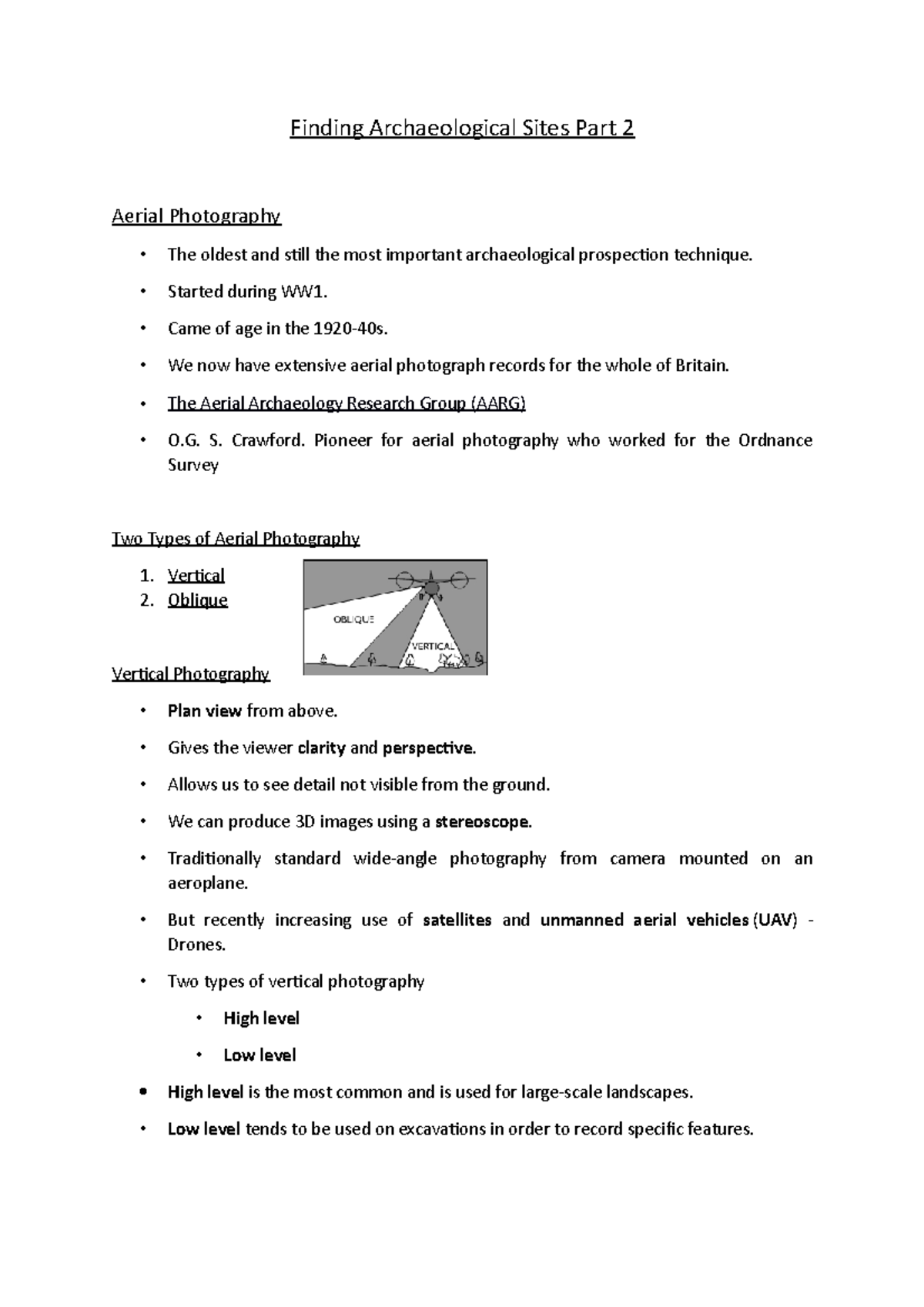 Finding Archaeological Sites Part 2 - • Started during WW1. • Came of ...