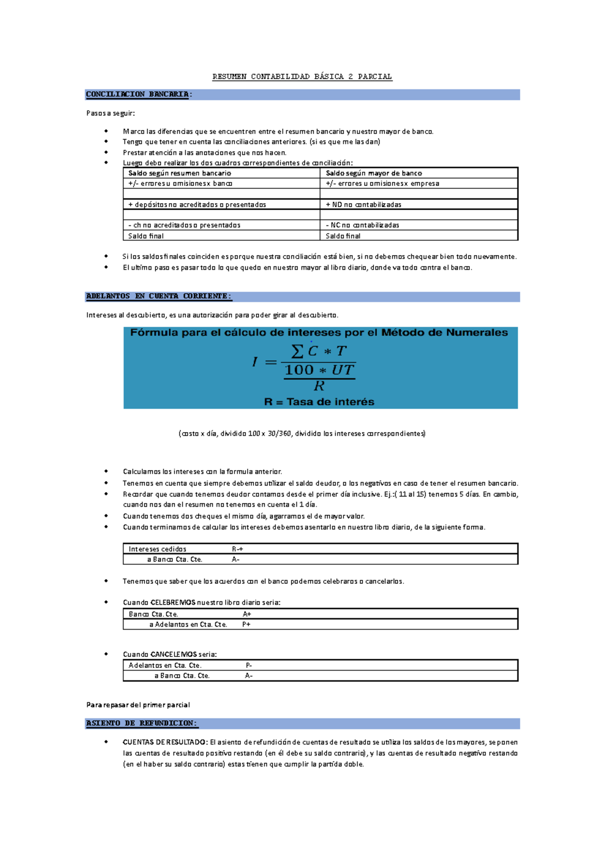 Resumen Contabilidad Segundo Parcial listo - RESUMEN CONTABILIDAD BÁSICA 2 PARCIAL CONCILIACION ...