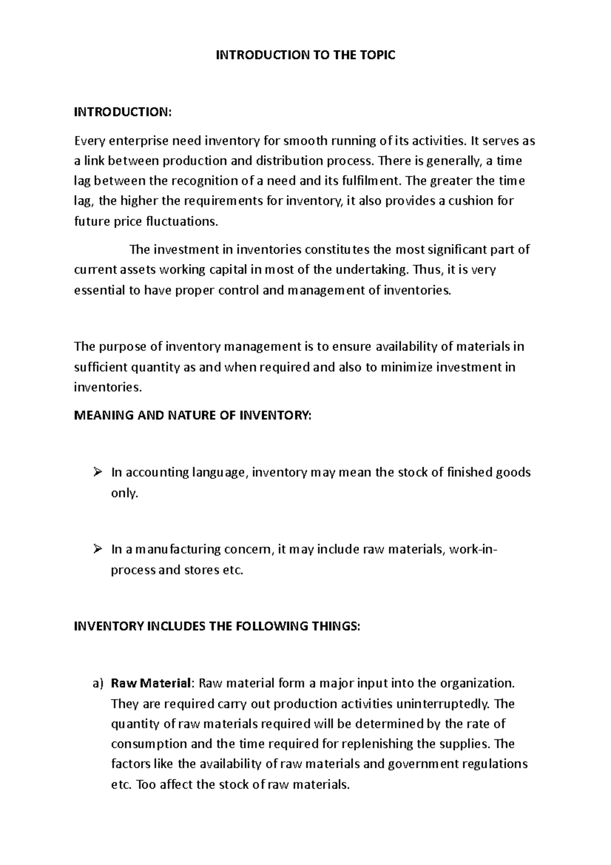 Introduction TO THE Topic - INTRODUCTION TO THE TOPIC INTRODUCTION ...
