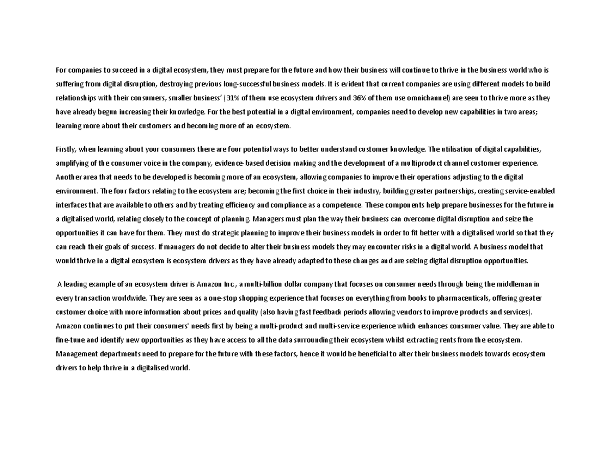 Management script - received a 6. - For companies to succeed in a ...