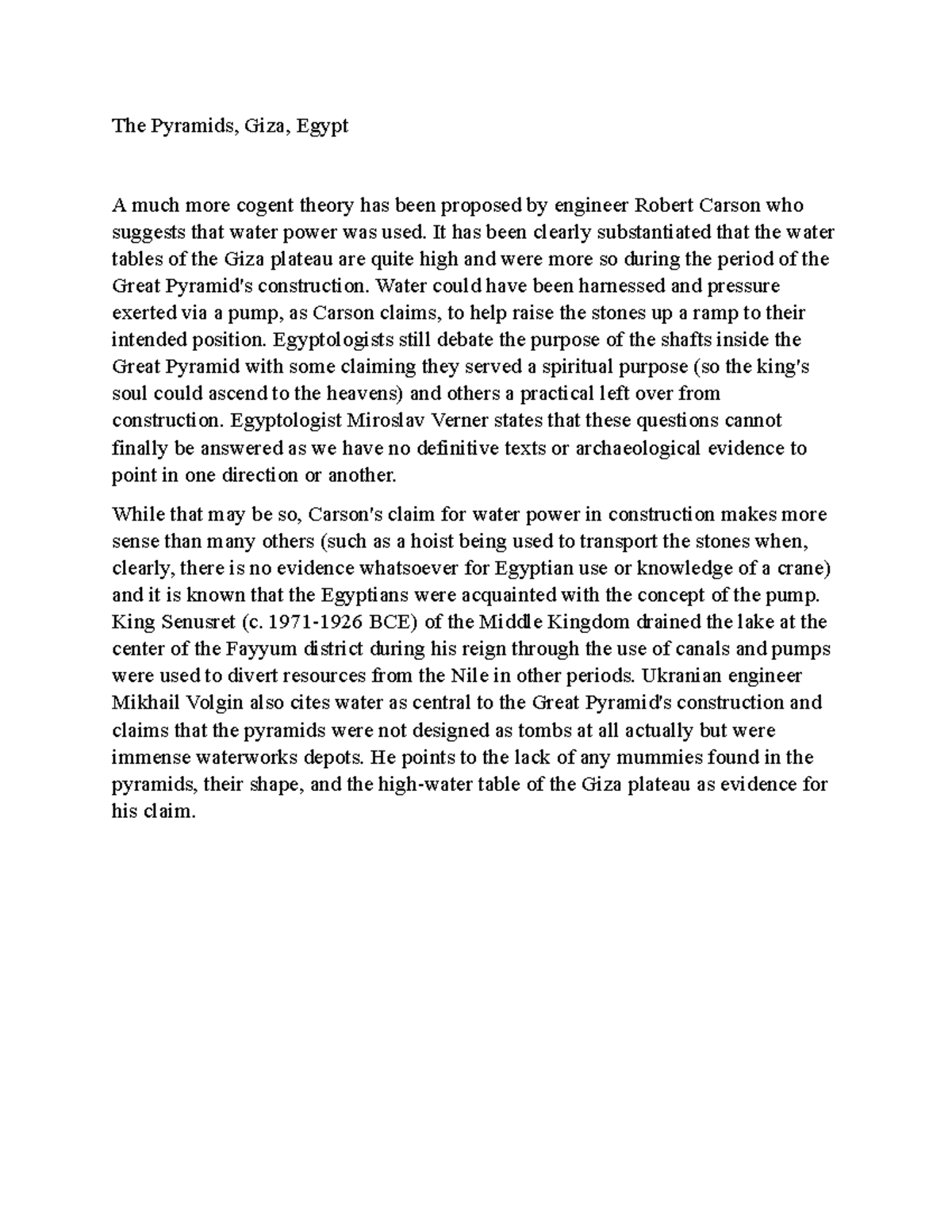 The Pyramids, Giza, Egypt - It has been clearly substantiated that the ...