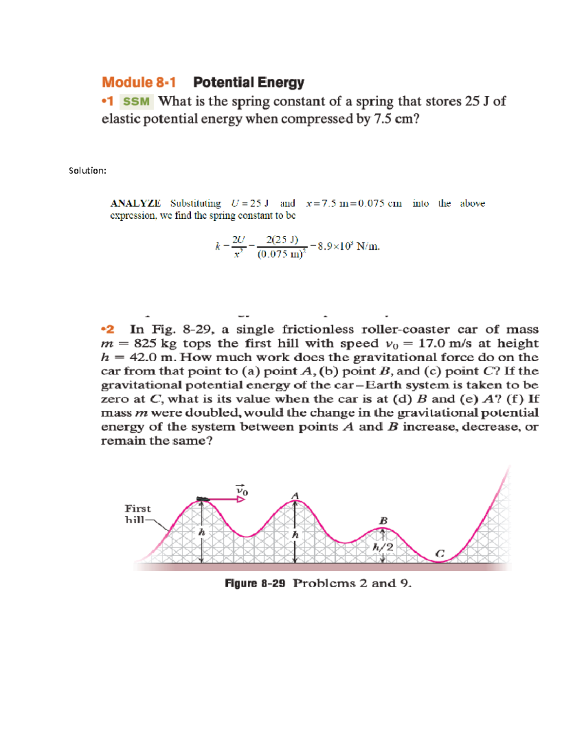 Prom Solution Work Energy Physics 101 Solution Solution Solution