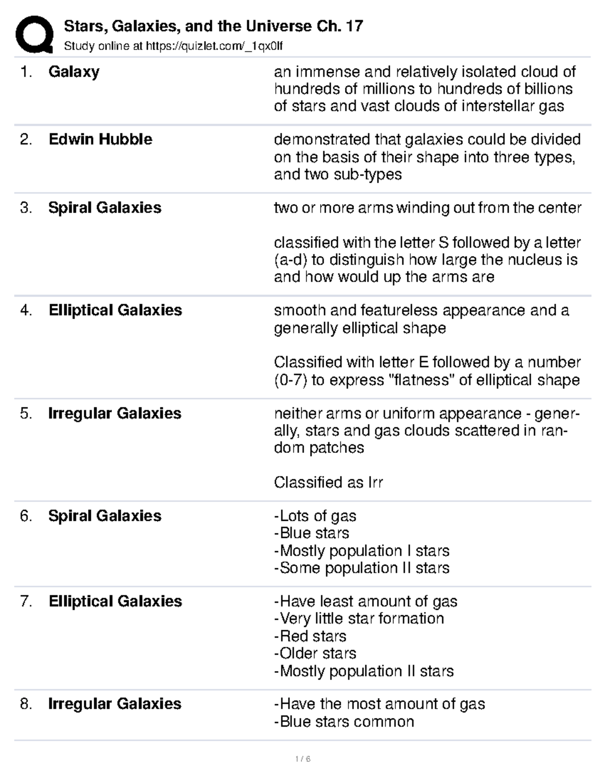 Stars chp 17 - study guide and notes - Study online at quizlet/_1qx0lf ...