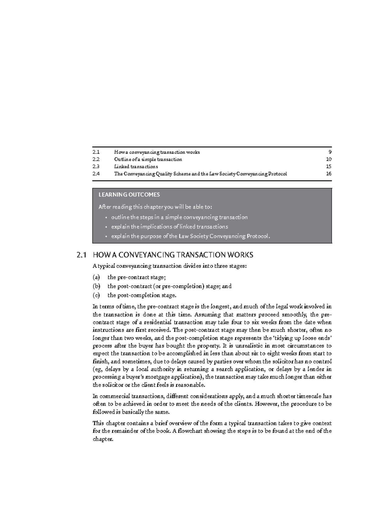 Conveyencing Basics in land law - Outline of a Simple Transaction 9 C H ...