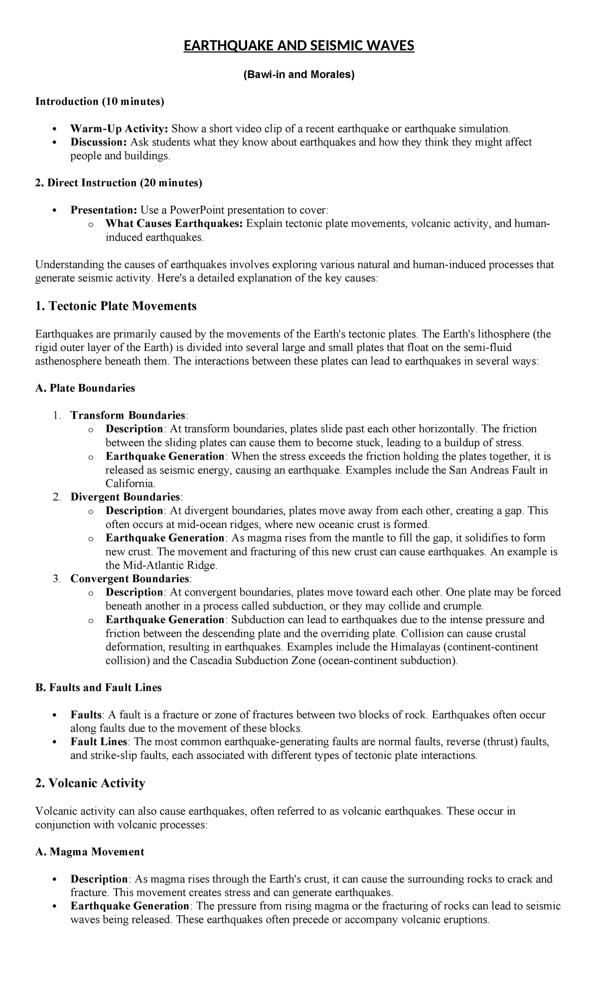 5 Notes Science 10 Earthquake AND Seismic Waves - EARTHQUAKE AND ...
