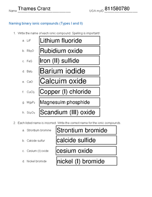 CHEM 1211K - Observing Chemical Reactions Report Sheet - Lab 1 Report ...