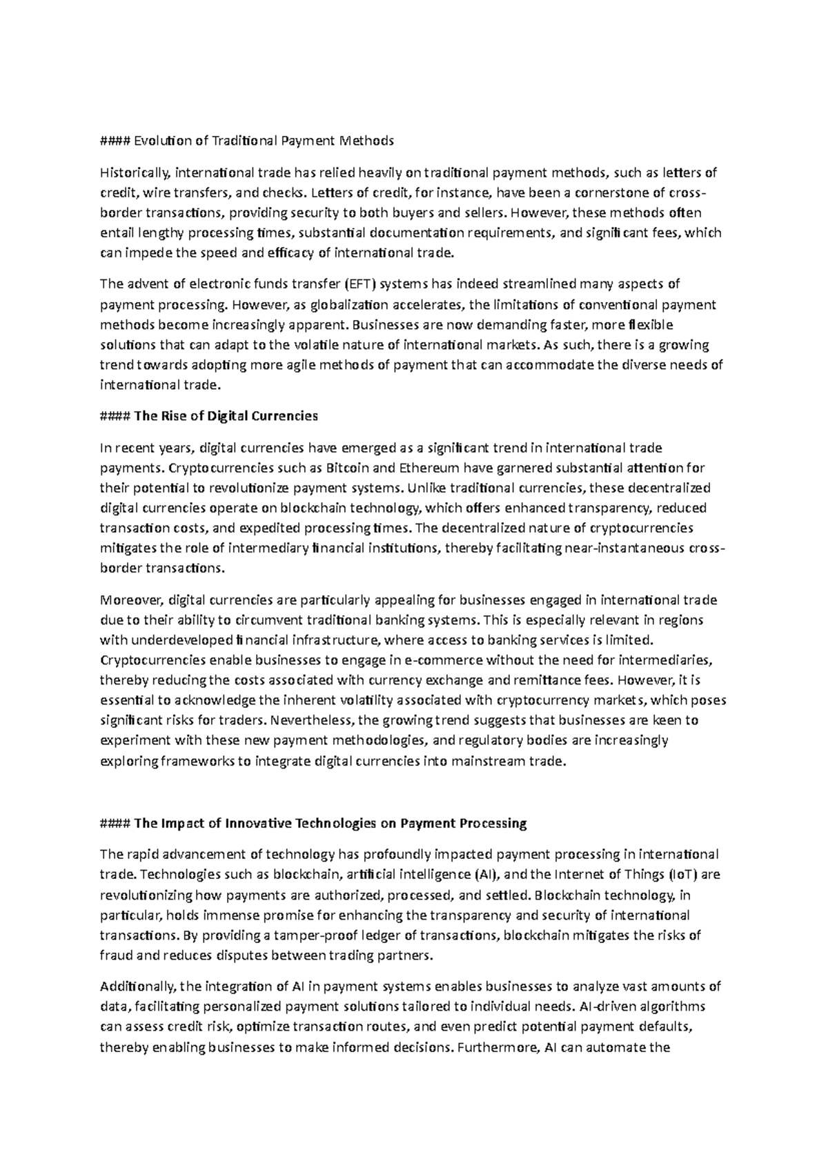 Evolution of Traditional Payment Methods - Evolution of Traditional ...