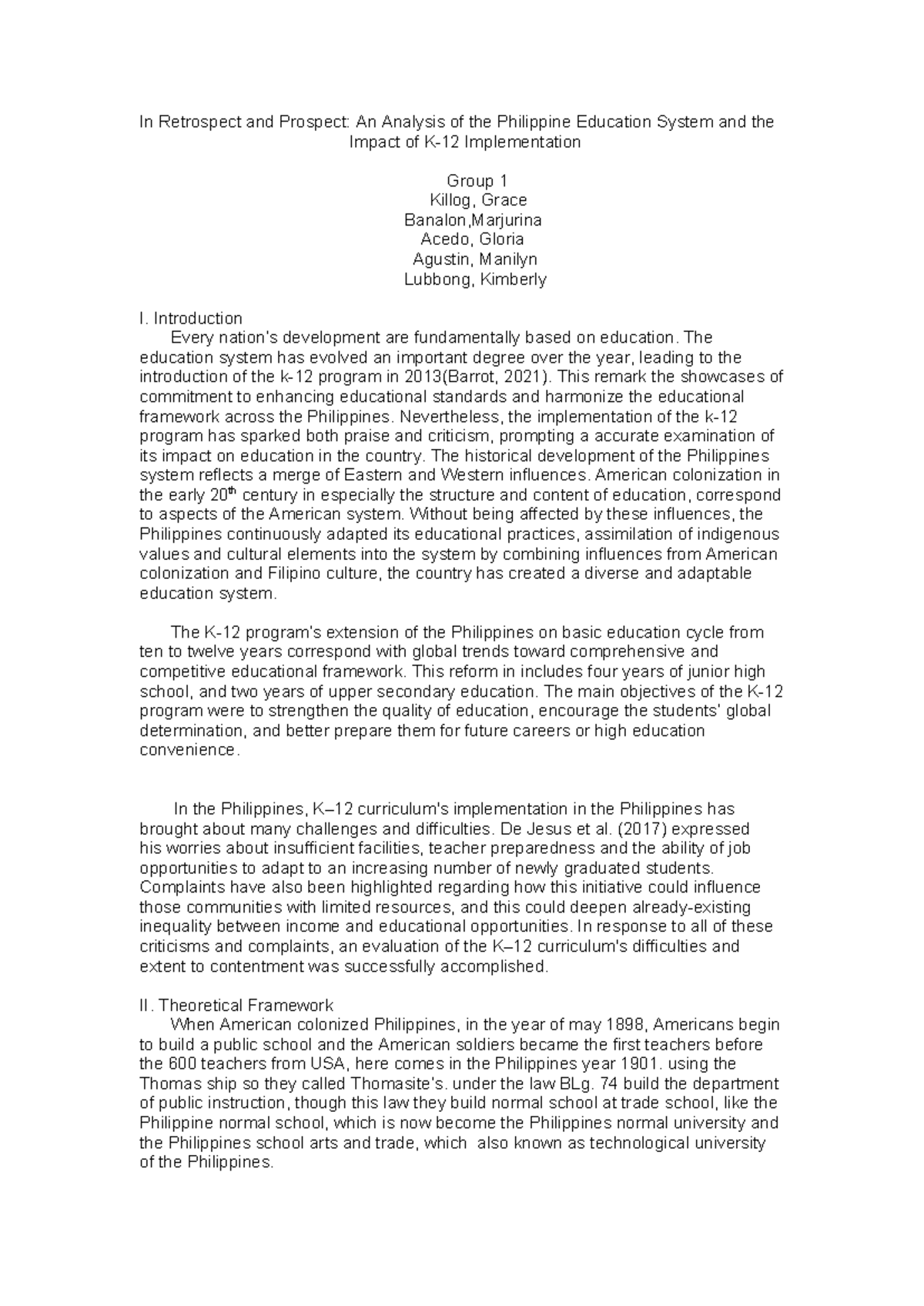 Group 1-CASE- Study - In Retrospect and Prospect: An Analysis of the ...