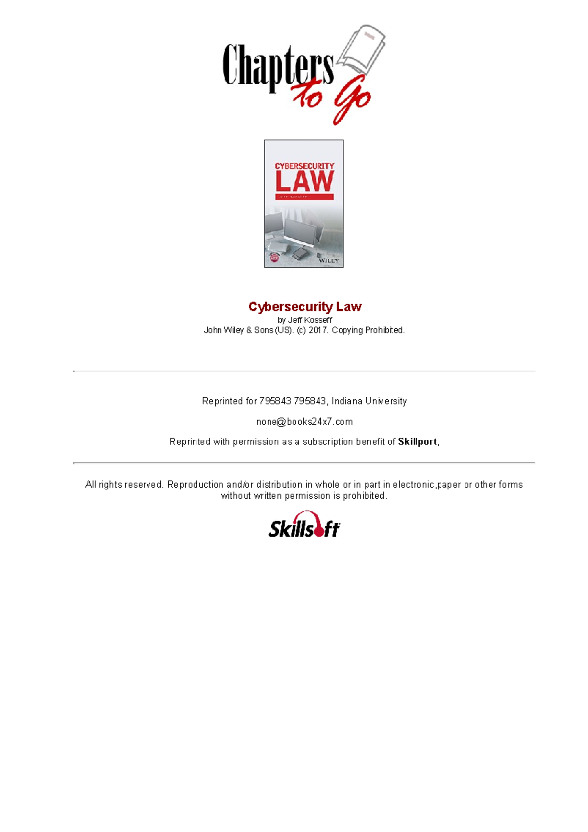 9781119231509 Chapter 2 Cybersecurity Litigation - by Jeff Kosseff John ...