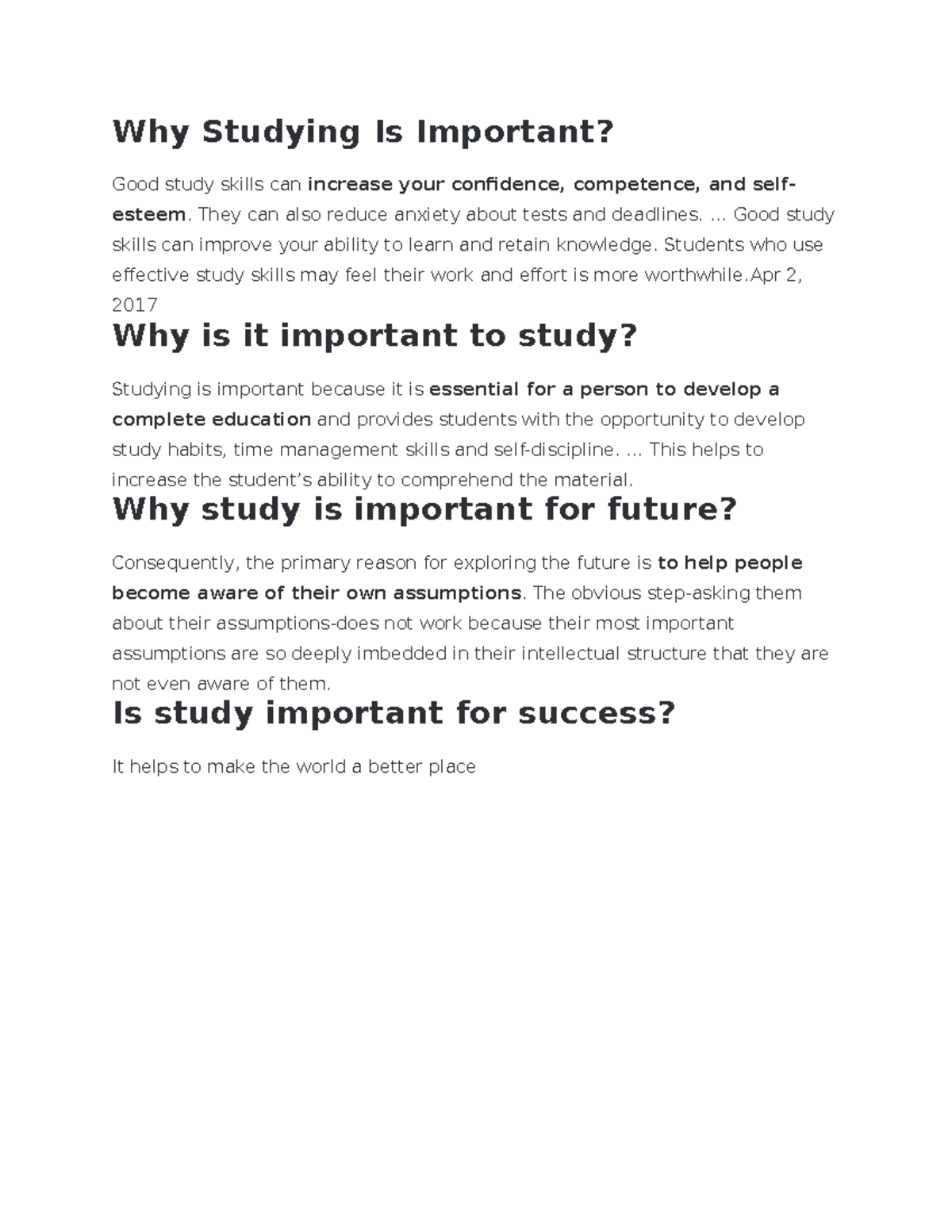 TAKE CARE Environment - science notes - Why Studying Is Important? Good ...