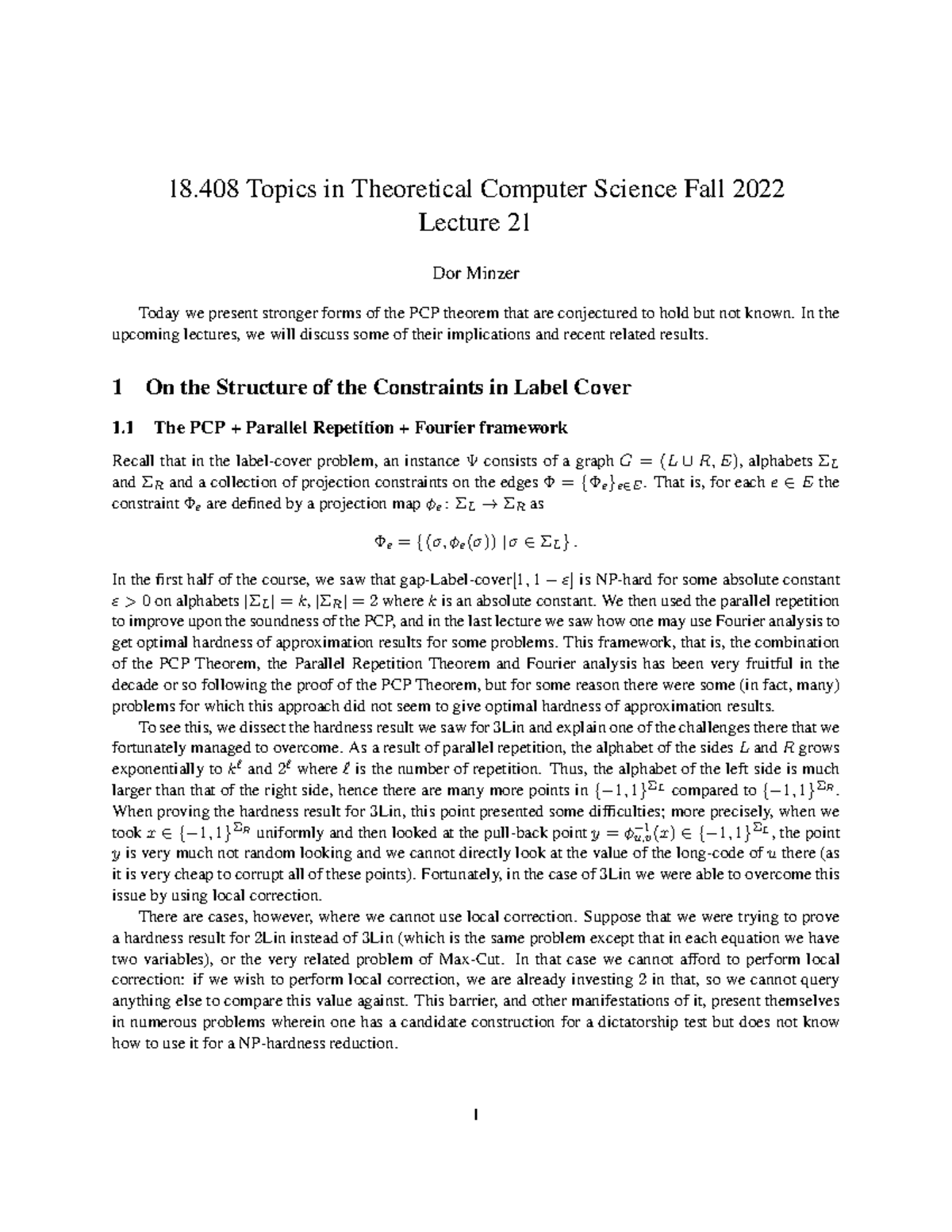 Topics In Theoretical Computer Science Lecture 21 18topicsintheoreticalcomputersciencefall2022