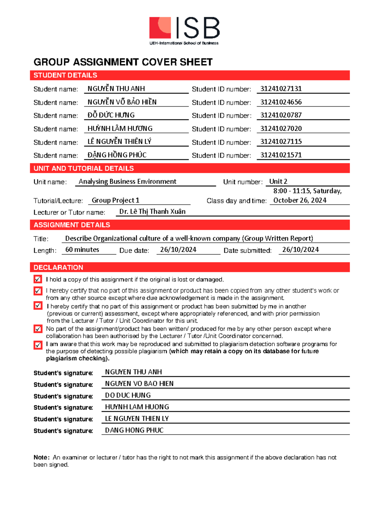 PM-07 Group-1 Group-Project Written-Report - GROUP ASSIGNMENT COVER ...