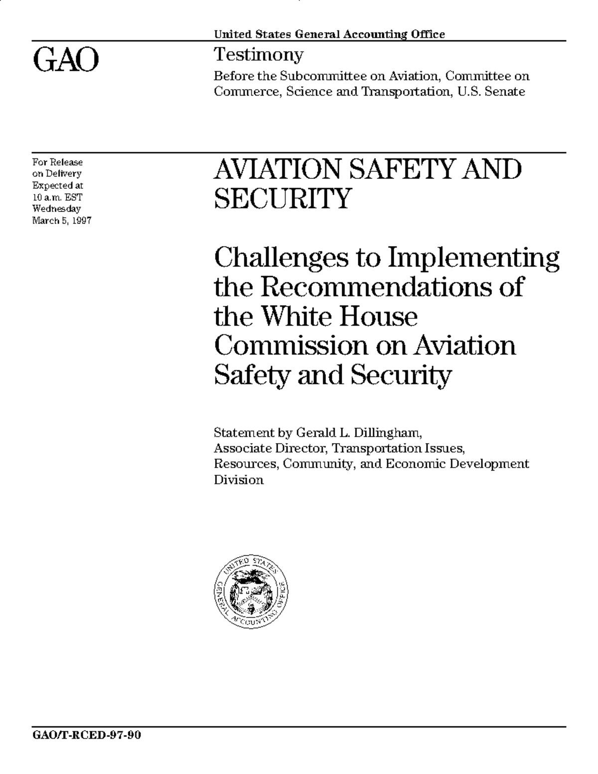 367 - Secure airport, flights - United States General Accounting Office ...