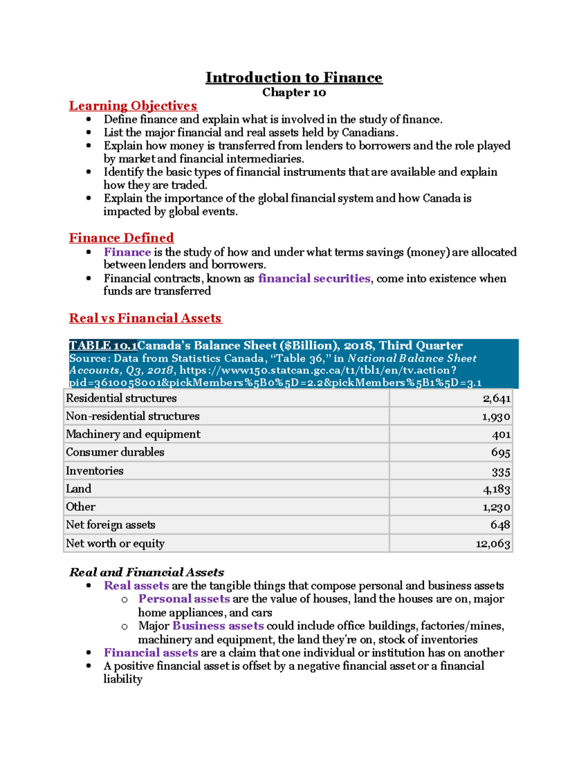 MOS1023 ch10 - Textbook - Introduction to Finance Chapter 10 Learning ...