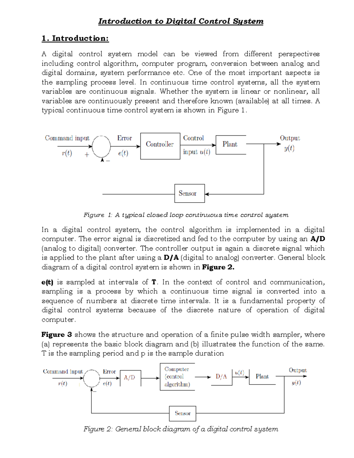 control systems module 5 - 15ec43 - ####### Introduction to Digital ...