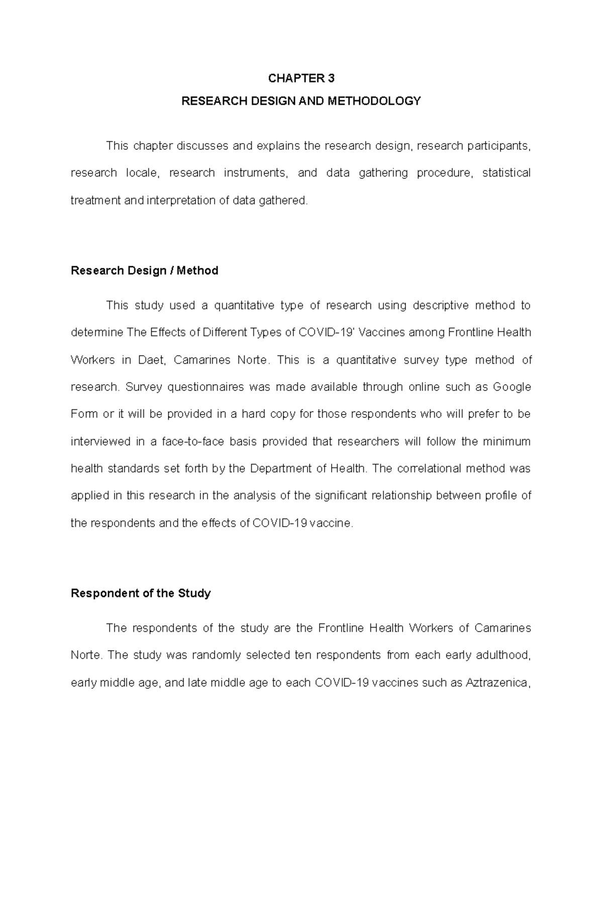 Chapter-3-Charlene - Thesis - CHAPTER 3 RESEARCH DESIGN AND METHODOLOGY ...