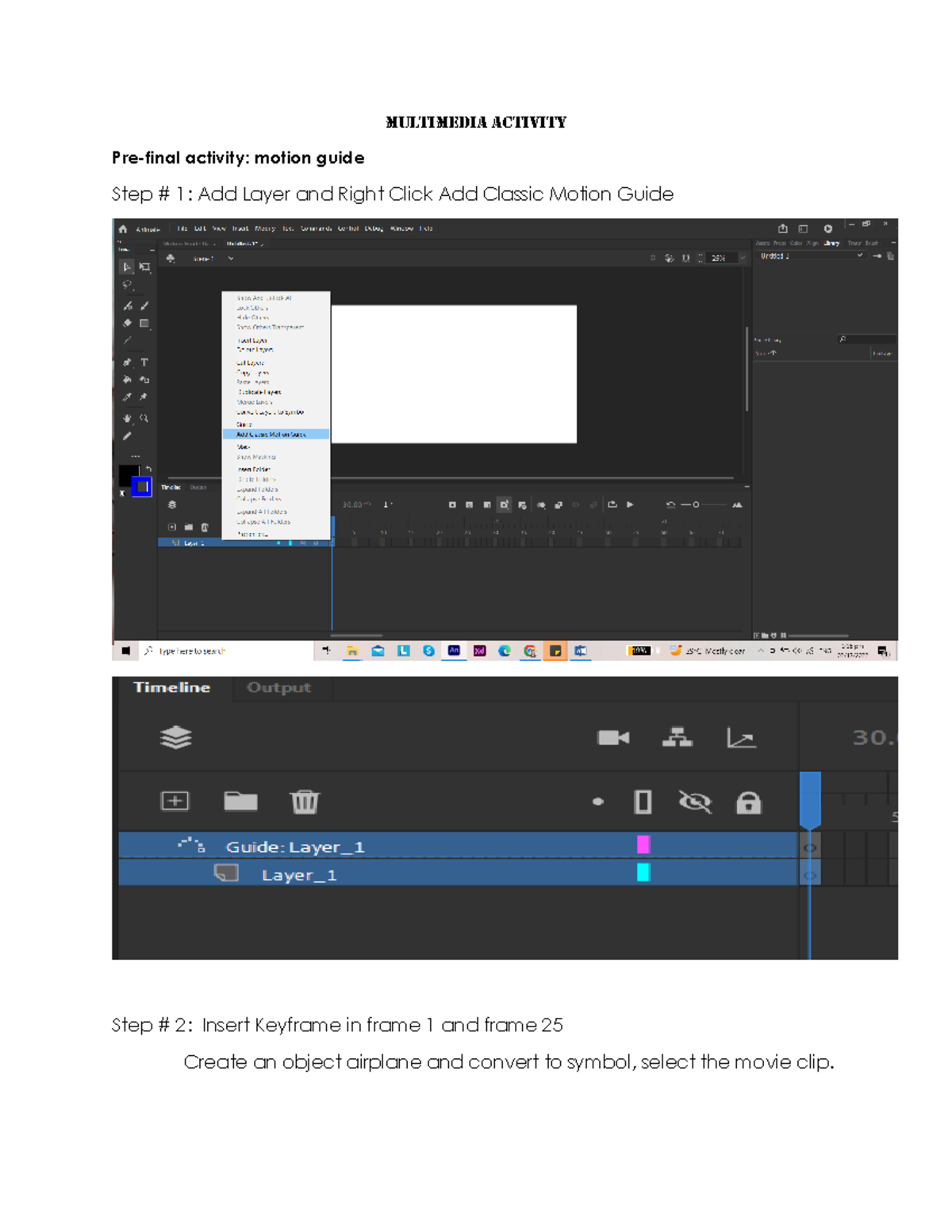 Pre final activity - MULTIMEDIA ACTIVITY Pre-final activity: motion ...