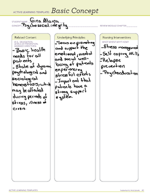 Copd - Course work - ACTIVE LEARNING TEMPLATES THERAPEUTIC PROCEDURE A ...