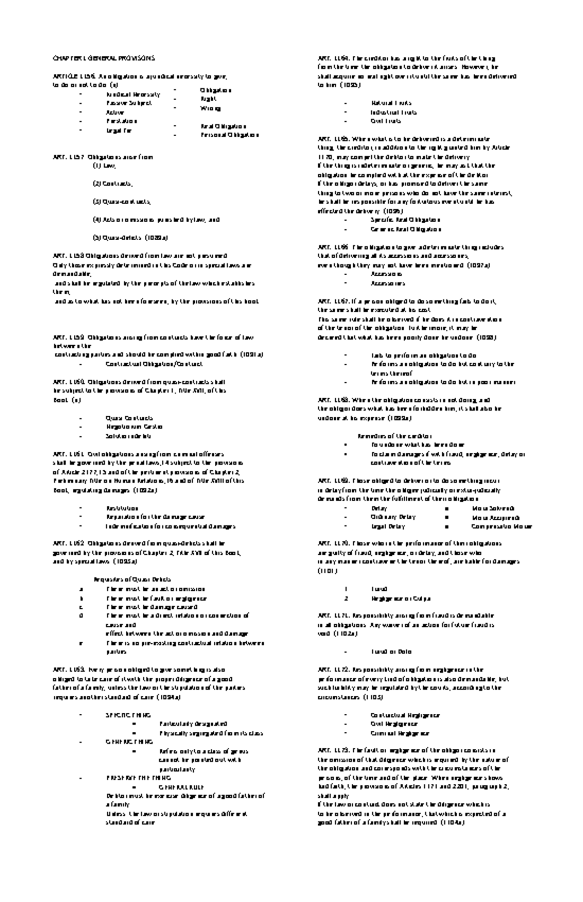 Prelim 1156 - 1198 Reviewer - Obligation Right Wrong Real Obligation ...