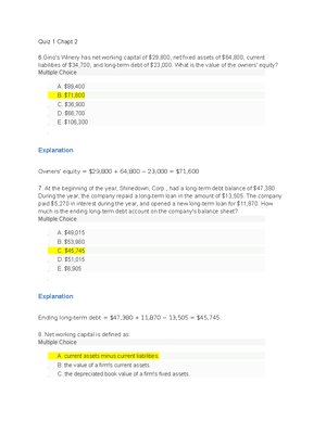 Homework 1 Chapt 1-3 part 4 - Homework 1 Chapt 1-3 Principals of Finance A firm has net working ...