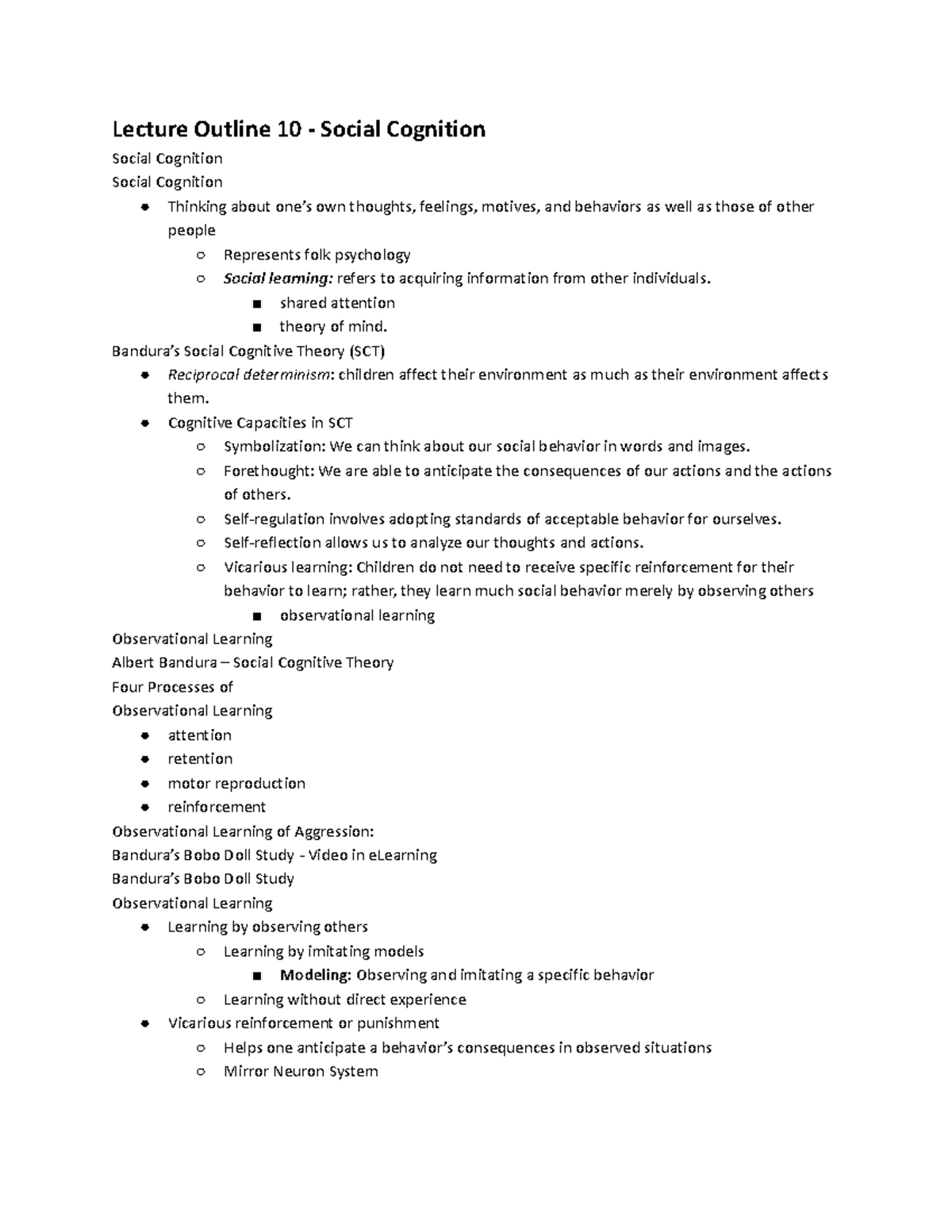 Week 12 Notes Dr Kristin Atchison Lecture Outline 10 Social