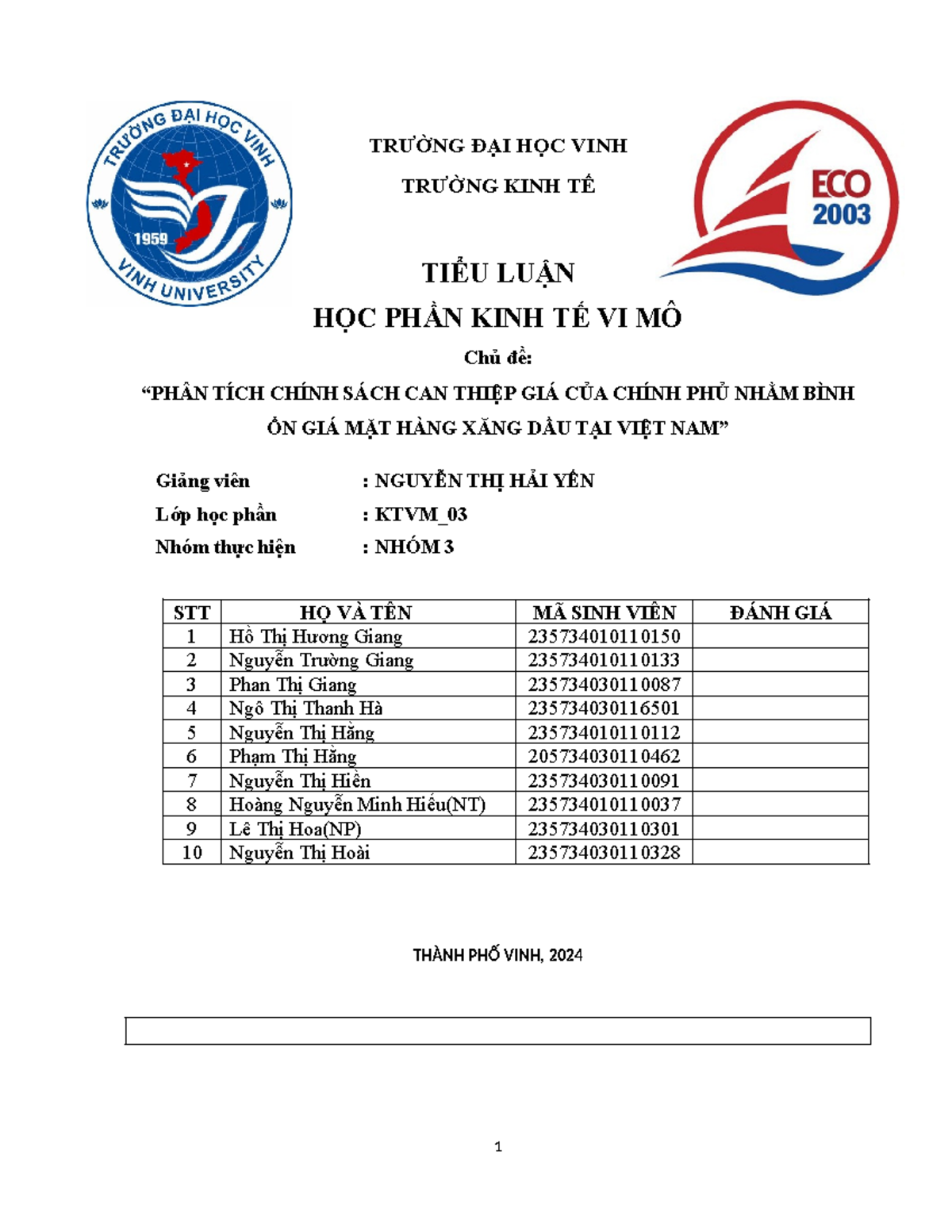 Nhóm 3 ktvm (2) - không - TRƯỜNG ĐẠI HỌC VINH TRƯỜNG KINH TẾ TIỂU LUẬN ...