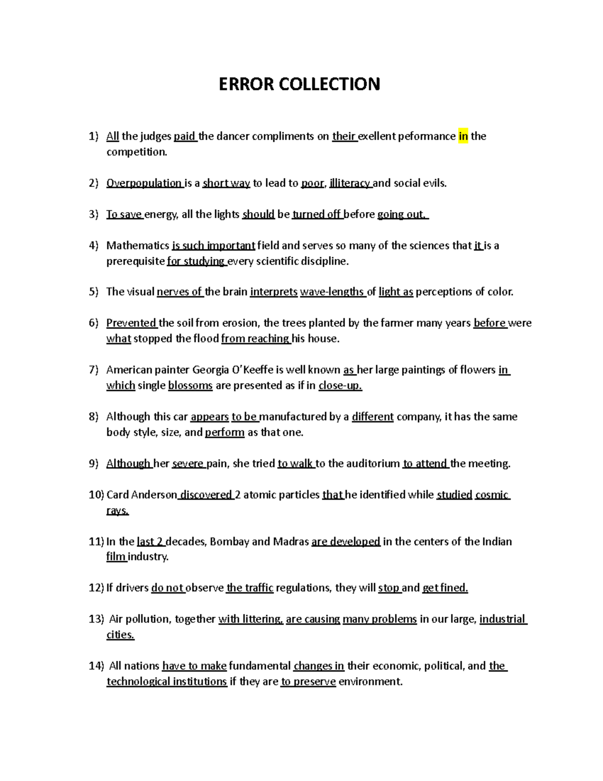 Error Collection - sửa lỗi sai - ERROR COLLECTION All the judges paid ...