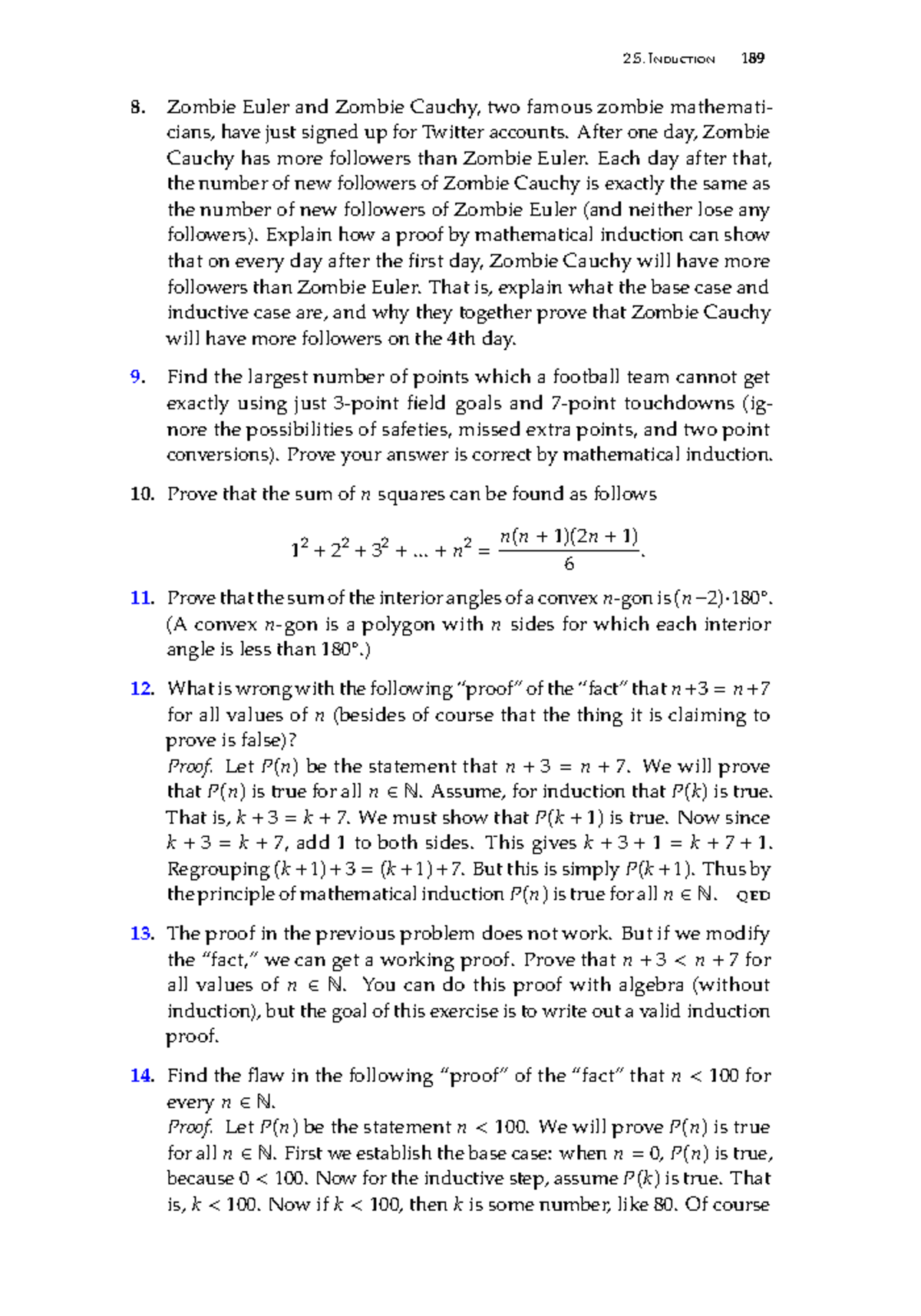 Discrete mathematics-69 - Induction 189 Zombie Euler and Zombie Cauchy ...
