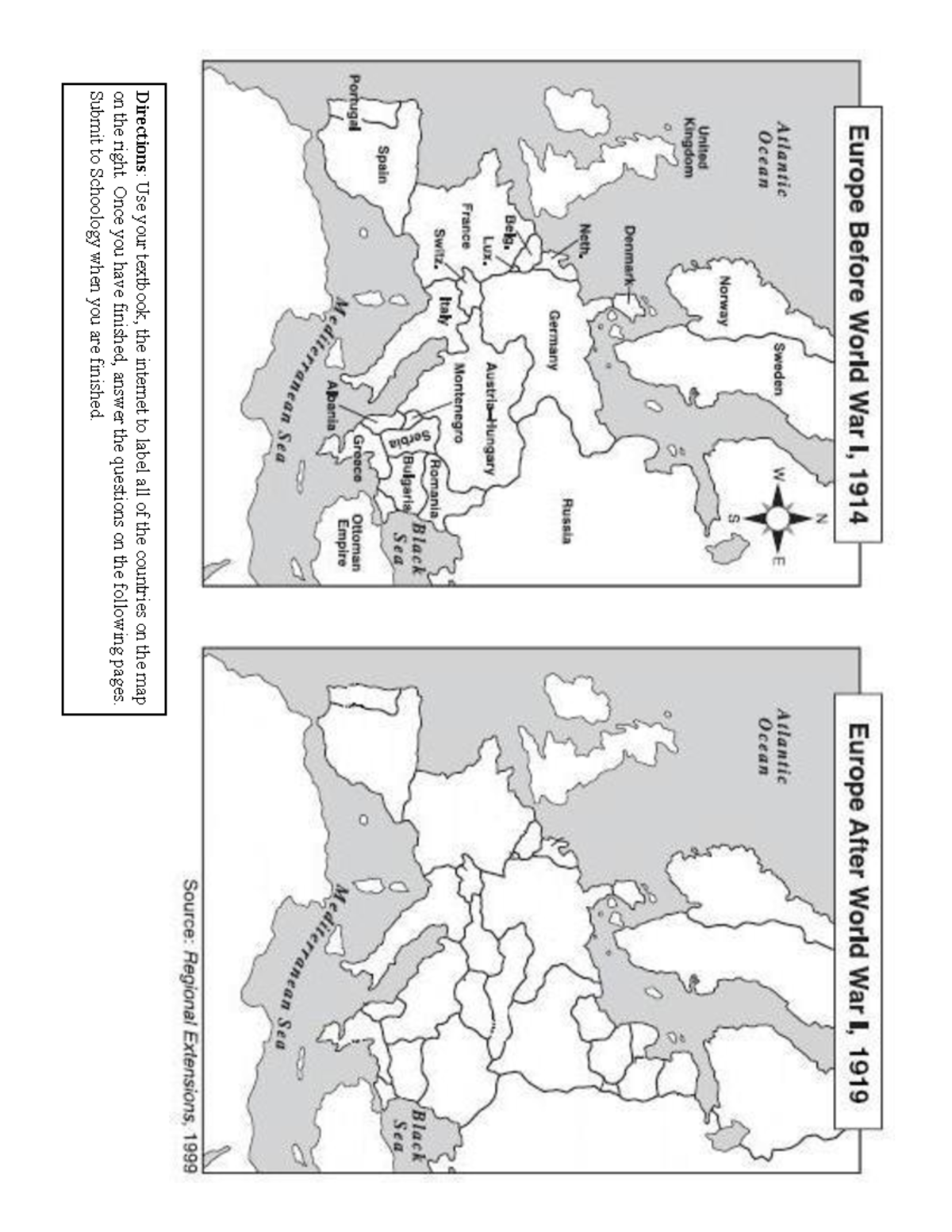 Post WWI Map Analysis - Submit to Schoology when you are finished the ...