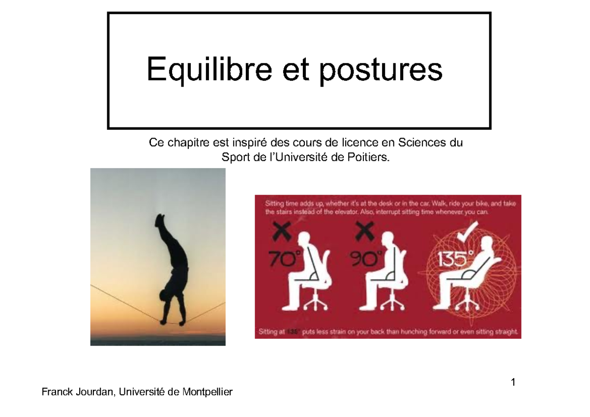 Equilibre posture 2021 - 11 Equilibre et postures Ce chapitre est ...