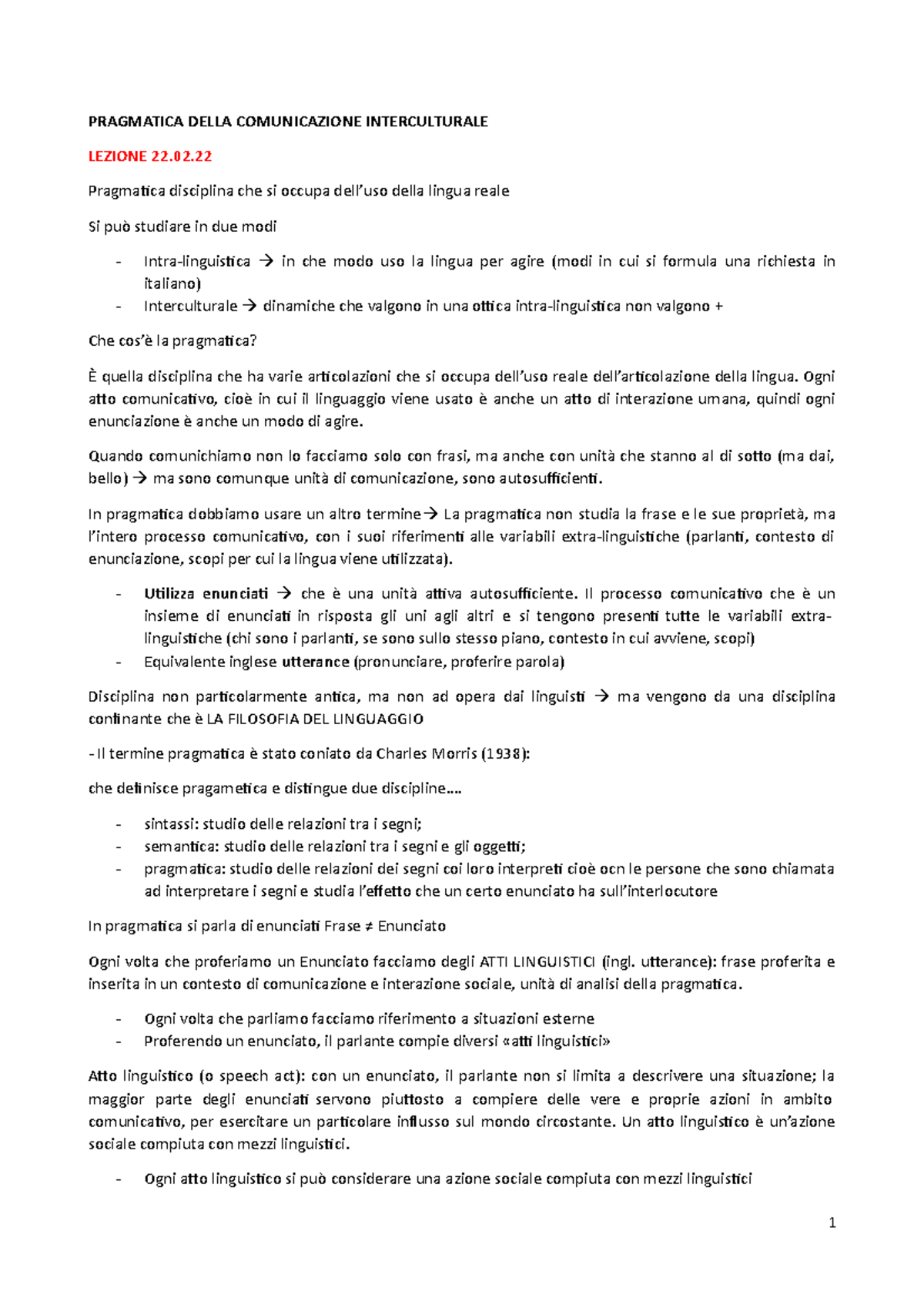 Pragmatica Della Comunicazione Interculturale - PRAGMATICA DELLA COMUNICAZIONE INTERCULTURALE ...